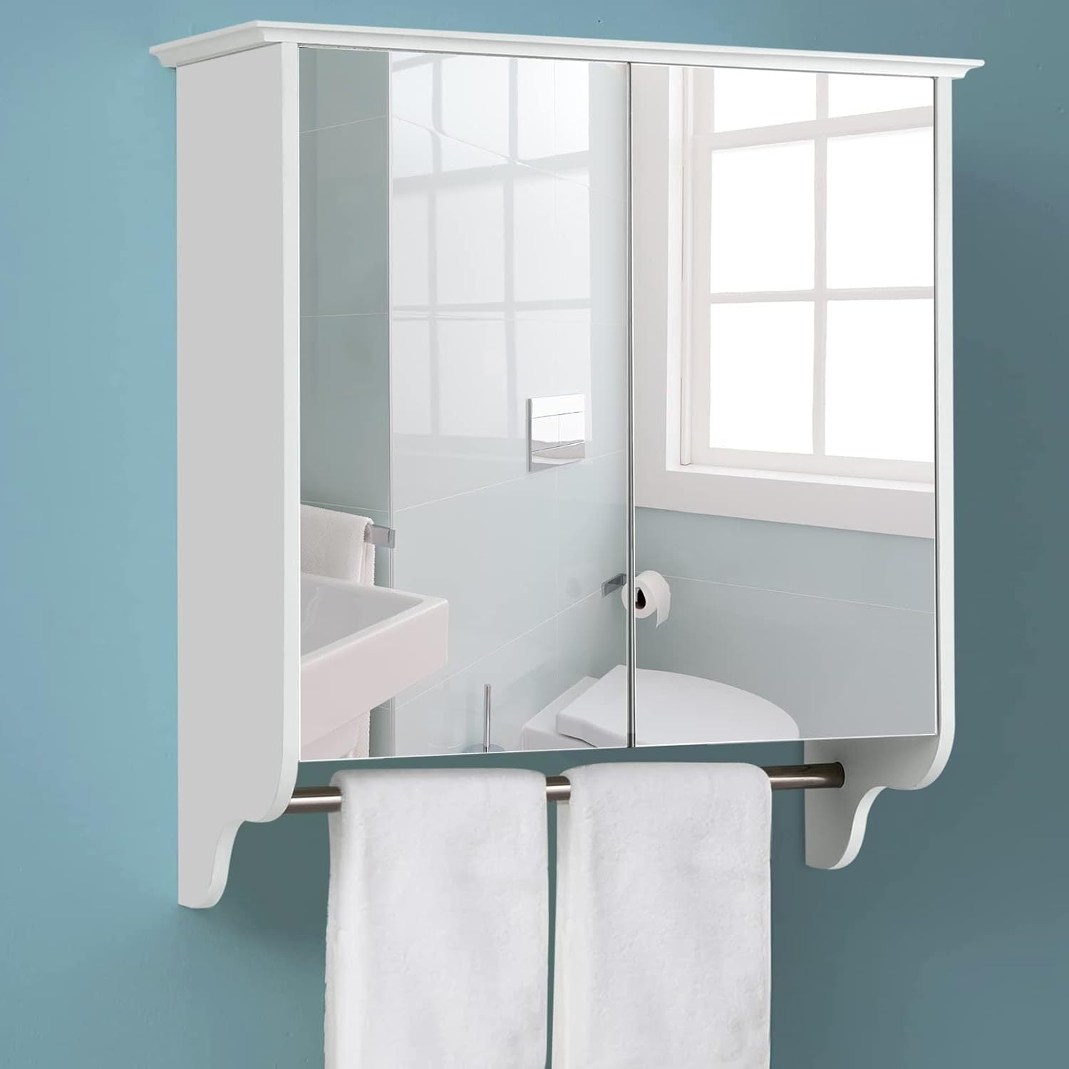 Medicine Cabinet With Towel Bar