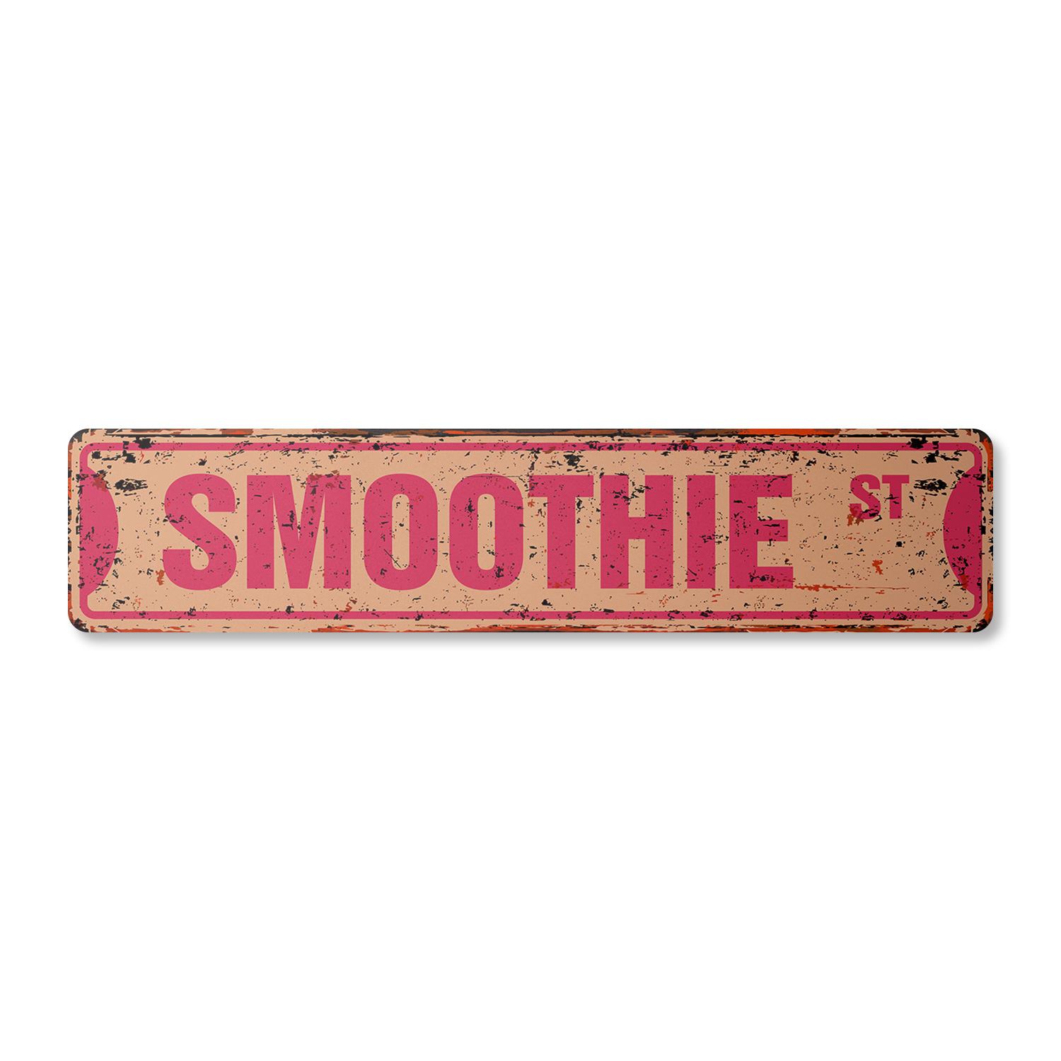 SMOOTHIE Vintage Plastic Street Sign shop lover store fruit drink ...