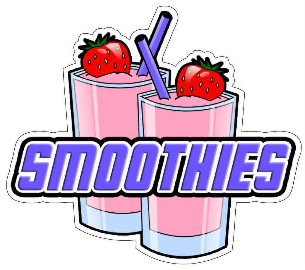 SMOOTHIES Concession Decal drink fruit smoothie sign - Walmart.com
