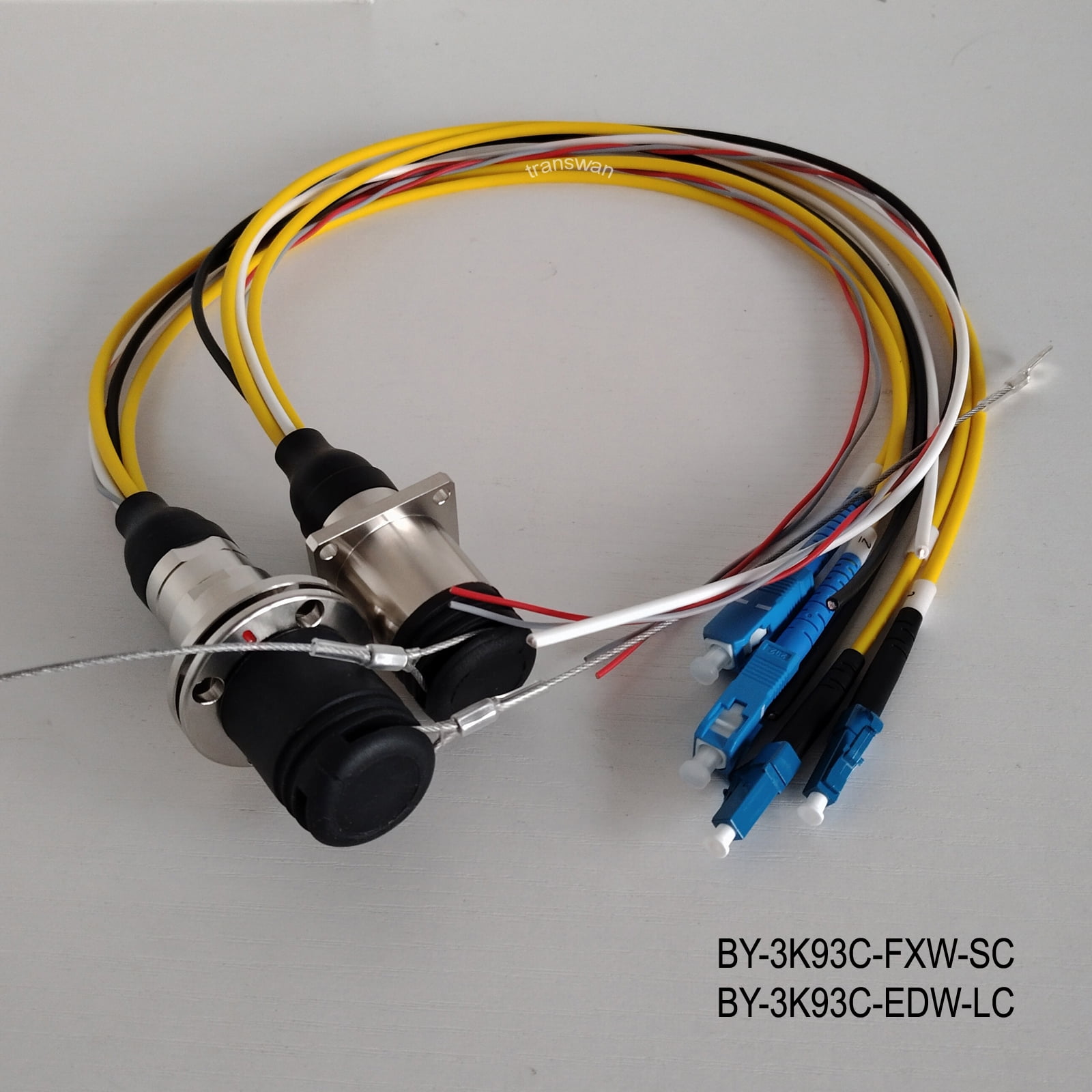 SMPTE311M 3K93C Connector FXW & EDW with Tails of 2 x Fiber Connector ...
