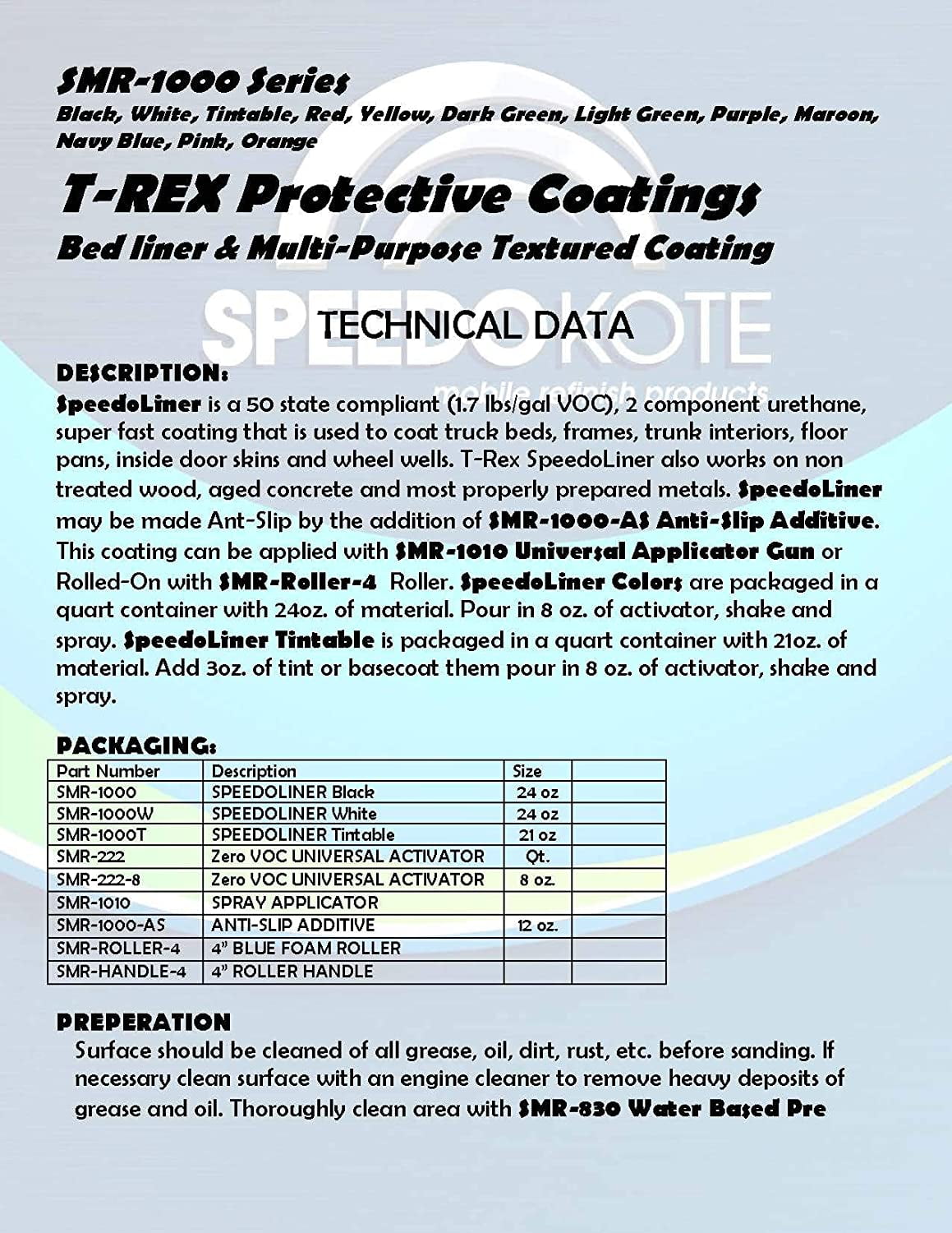 SMR-1000T-K8NG T-Rex Tintable Bed Liner, NO GUN - Walmart.com