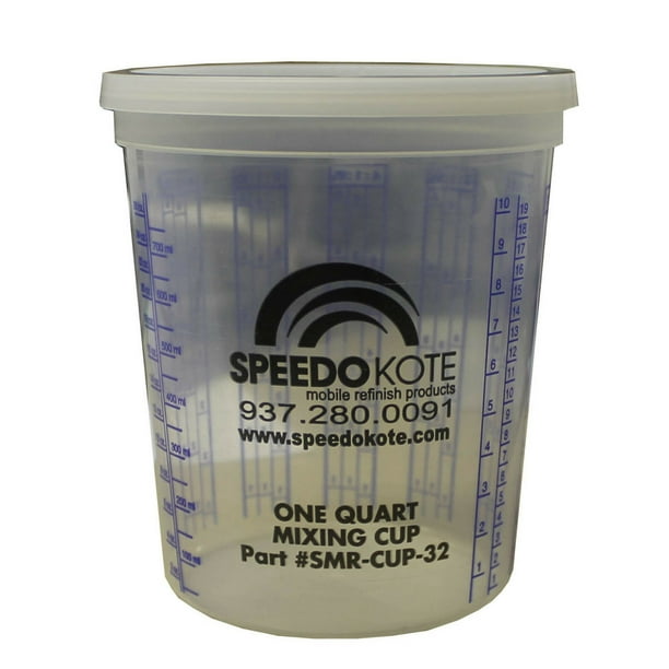 SMR-CUP-32 Clear Plastic Paint Mixing Cup 32oz Ounce - Walmart.com