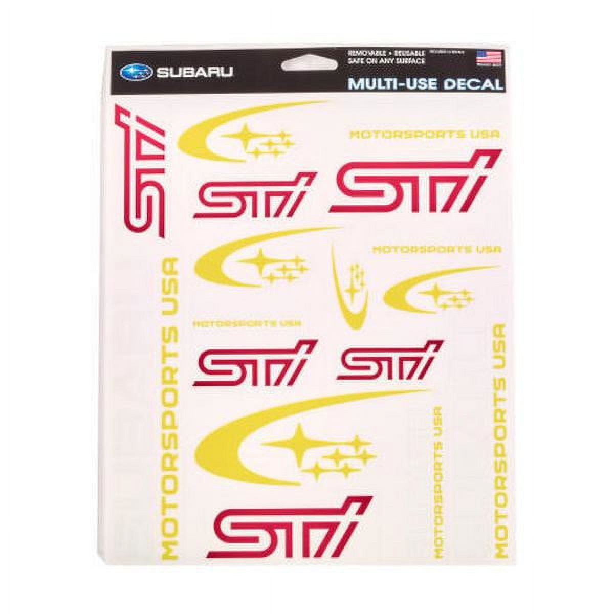 SMSUSA Motorsports STI Decal Sheet Subaru Motorsports - Walmart.com