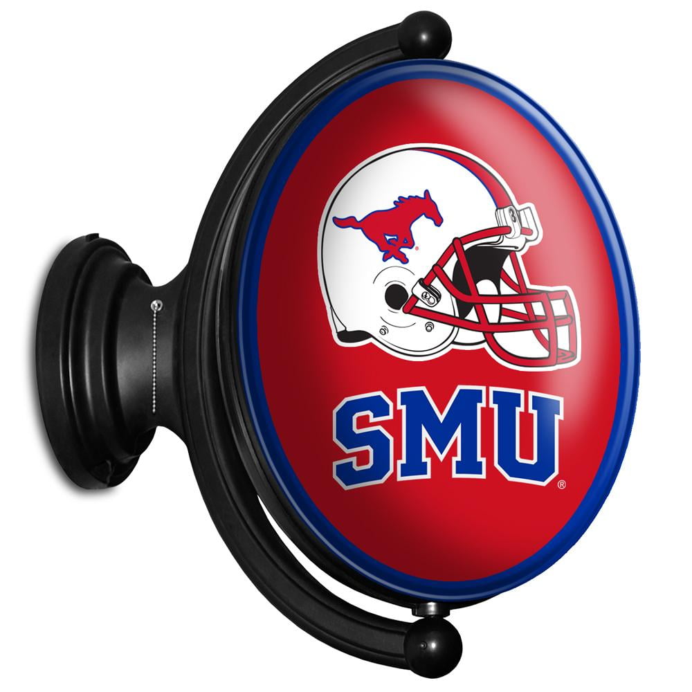 SMU Mustangs 23'' x 21'' Helmet Illuminated Rotating Wall Sign ...