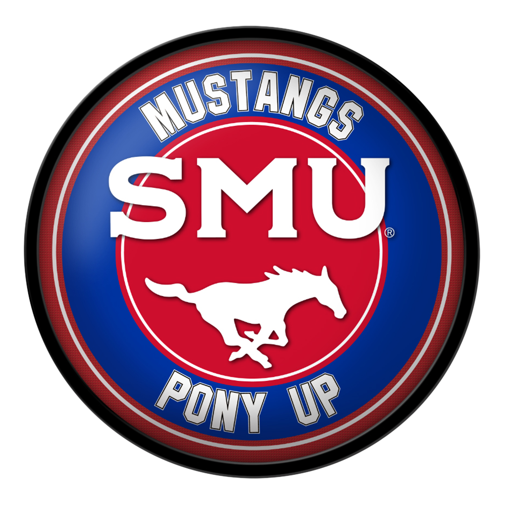 SMU Mustangs: PONY UP - Modern Disc Wall Sign - Walmart.com