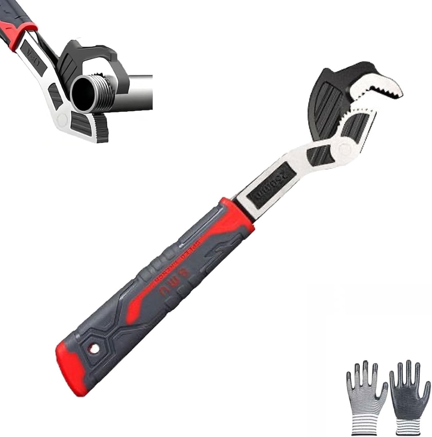 SMU Speed Wrench, Heavy Duty Self-Adjusting Pipe Vise Wrench Set ...