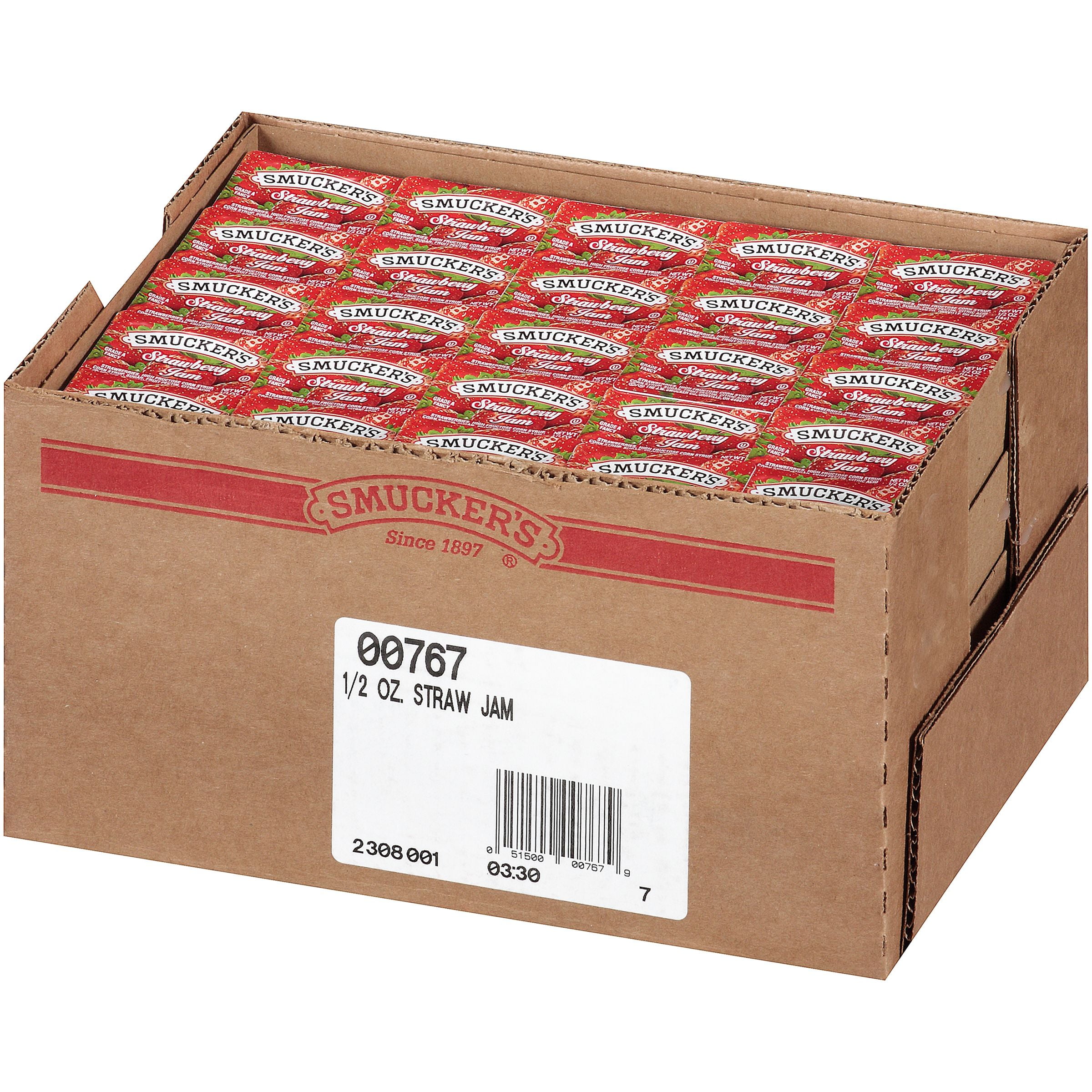 SMUCKER'S Strawberry Jam Single Serve Packs, 0.5 oz, 200 Count ...