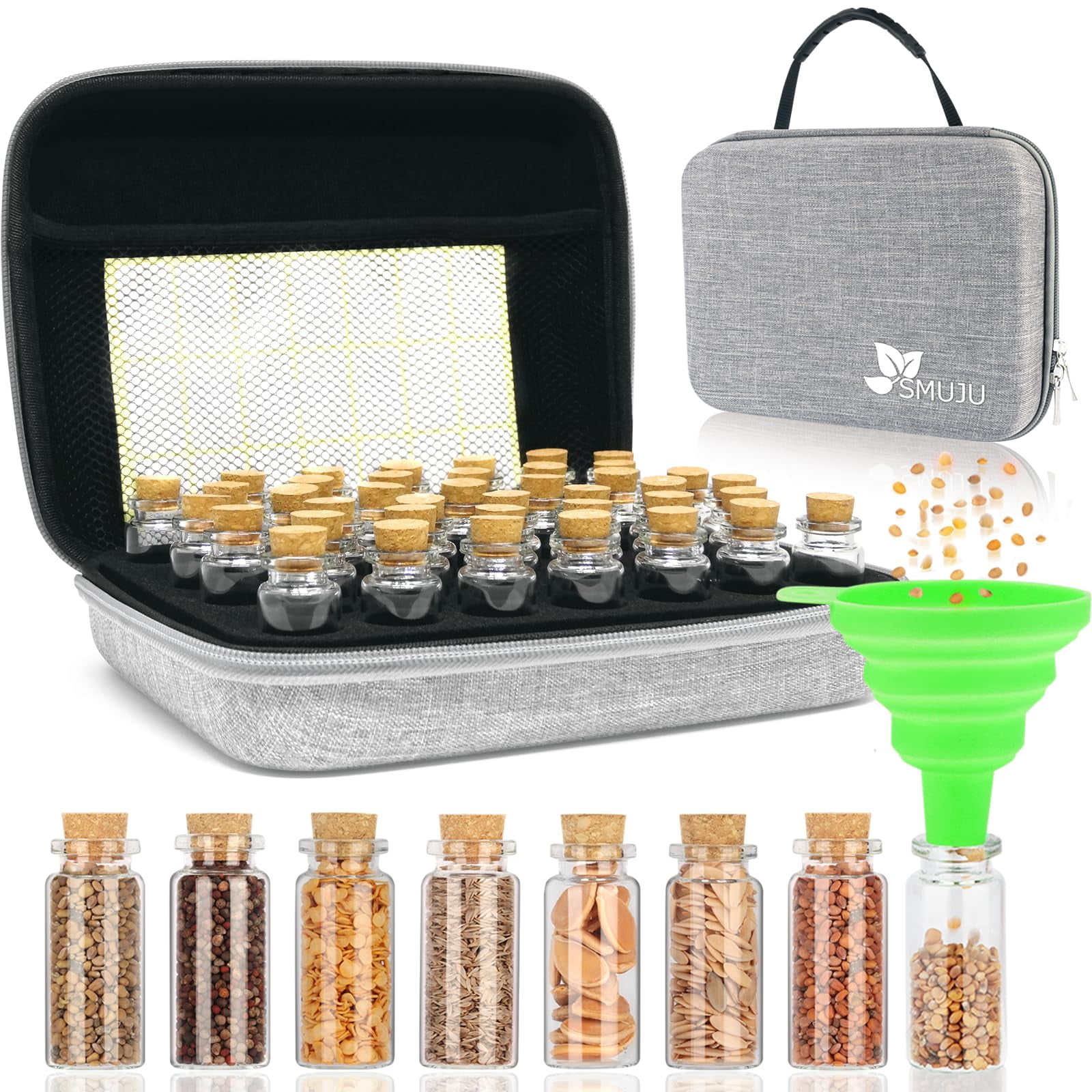 SMUJU 【40 Slots】 Seed Storage Organizer, SMRSturdy Seed Storage Box ...