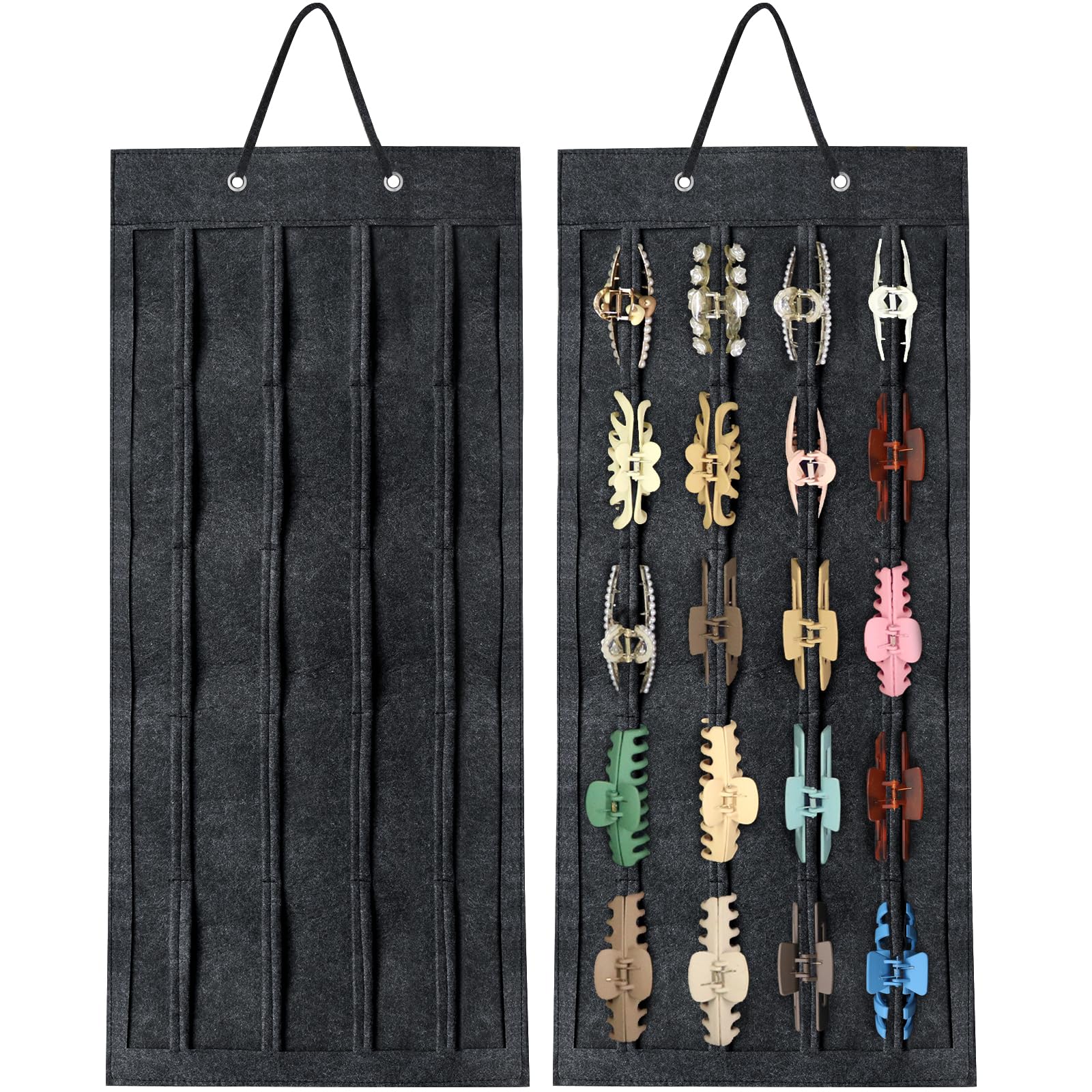 SMUK Hair Claw Clip Holder for Girls, Hanging Claw Clips Storage ...