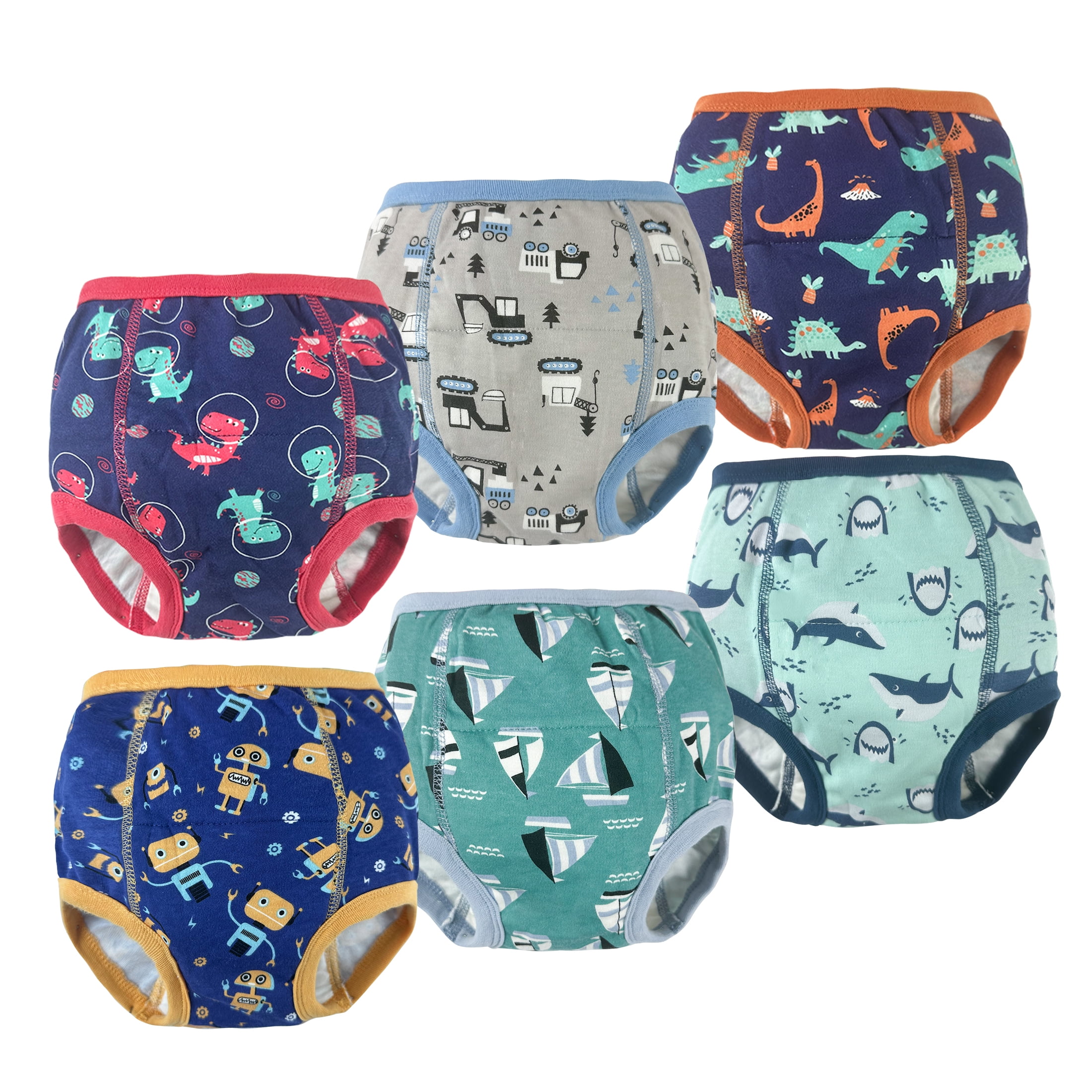 SMULPOOTI 6 Packs Reusable Training Pants 3t-4t for Potty Training and ...