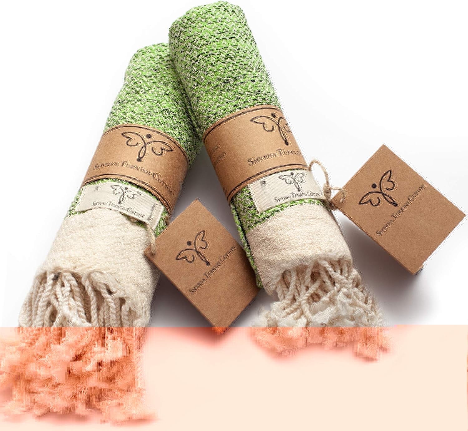 Smyrna Original Turkish Hand Towels Set of 2, 100% Cotton, 16x40, for ...