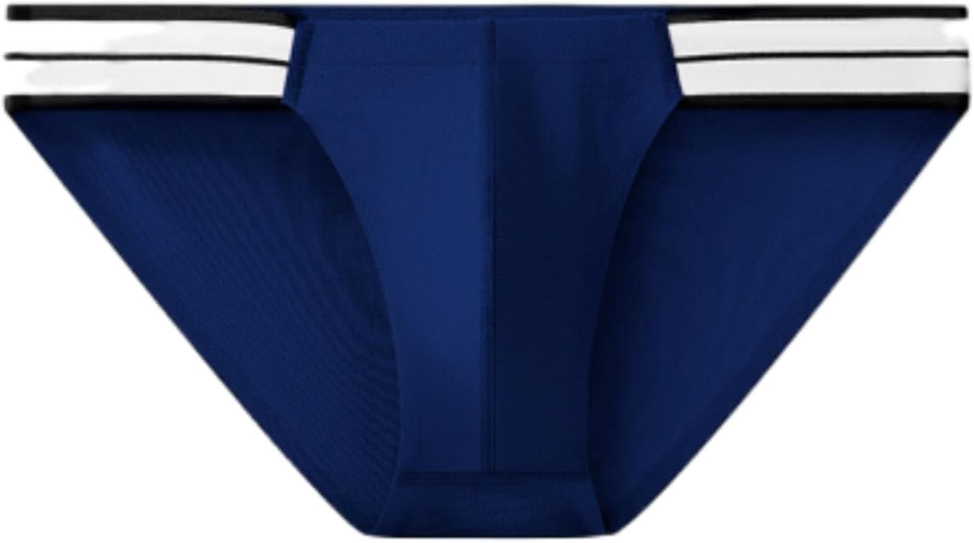 SMZ Men's Brief Underwear Sexy Tight Low Waist Underpantd Ice Silk High ...