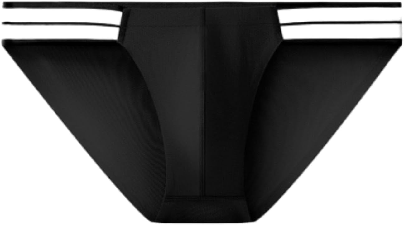 SMZ Men's Brief Underwear Sexy Tight Low Waist Underpantd Ice Silk High ...