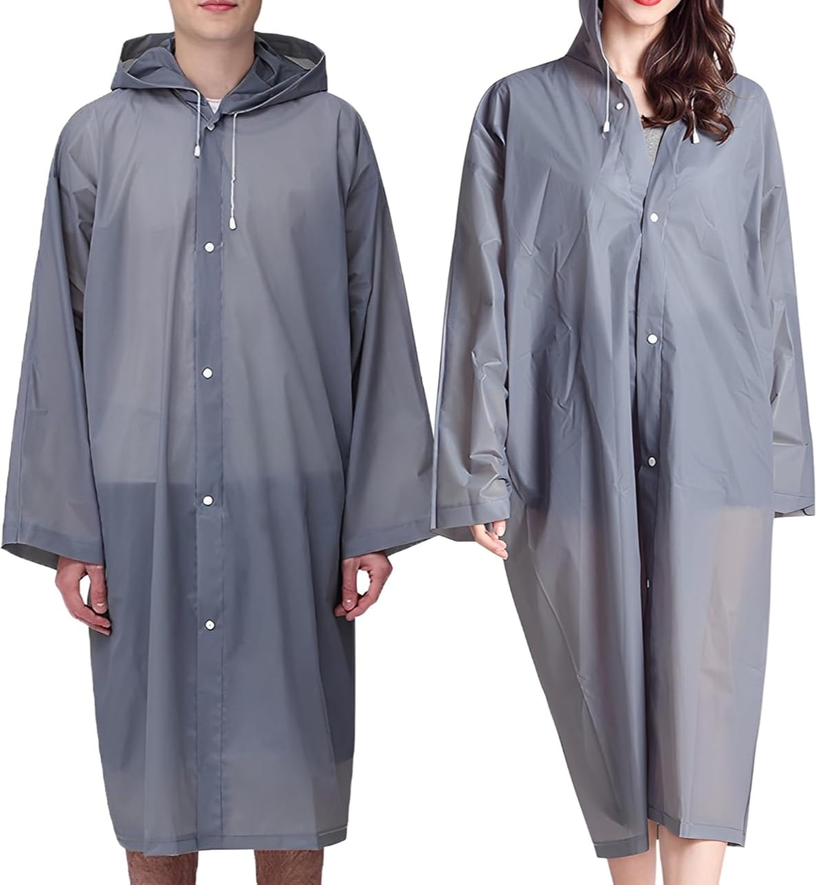 SMZ Rain Ponchos for Adults Reusable, 2 Pcs Raincoats Emergency for ...