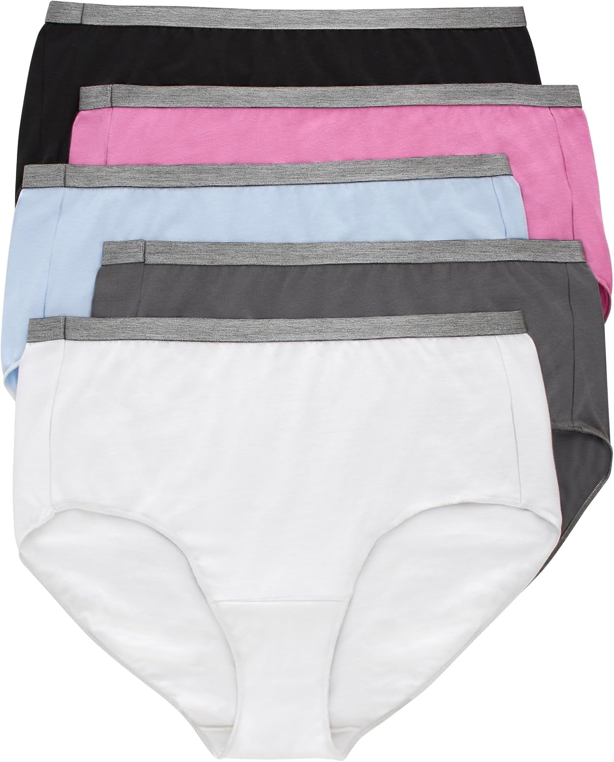 SMZ Women's Just My Size Brief Underwear, Cotton Stretch Brief Panties ...