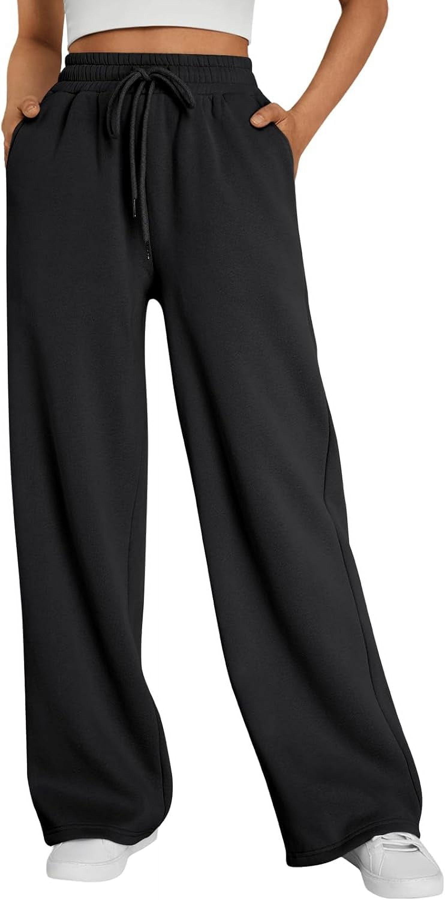 SMZ Womens Wide Leg Sweatpants High Waisted Baggy Lounge Pants ...