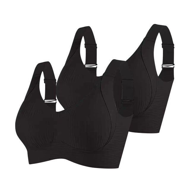 SMihono 2 Pack Upliftjoys Bra, Roarrave Bra, Womens Ribbed Push-Up Bras ...