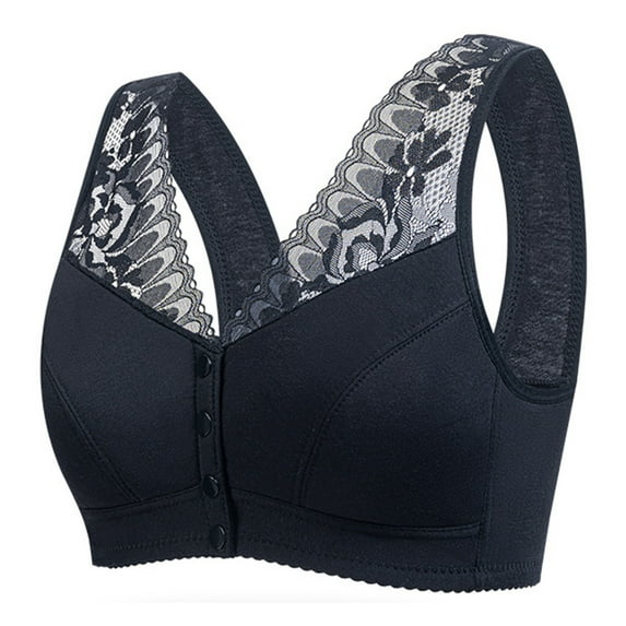 SMihono Bras for Older Women,Front Closure Push up Bra,No Underwire ...