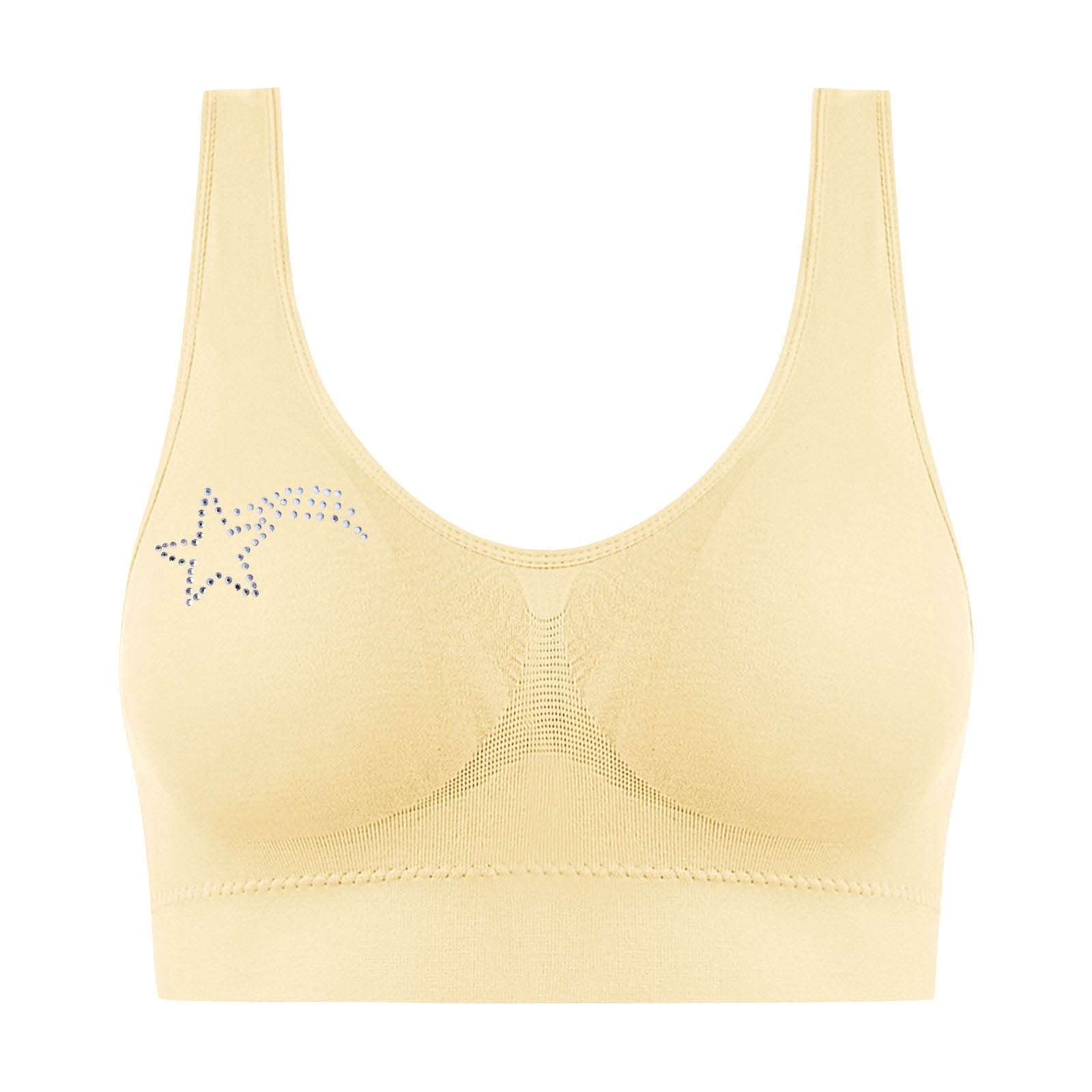 SMihono Bras for Women No Underwire Everyday T Shirt Bra Hot Rhinestone ...