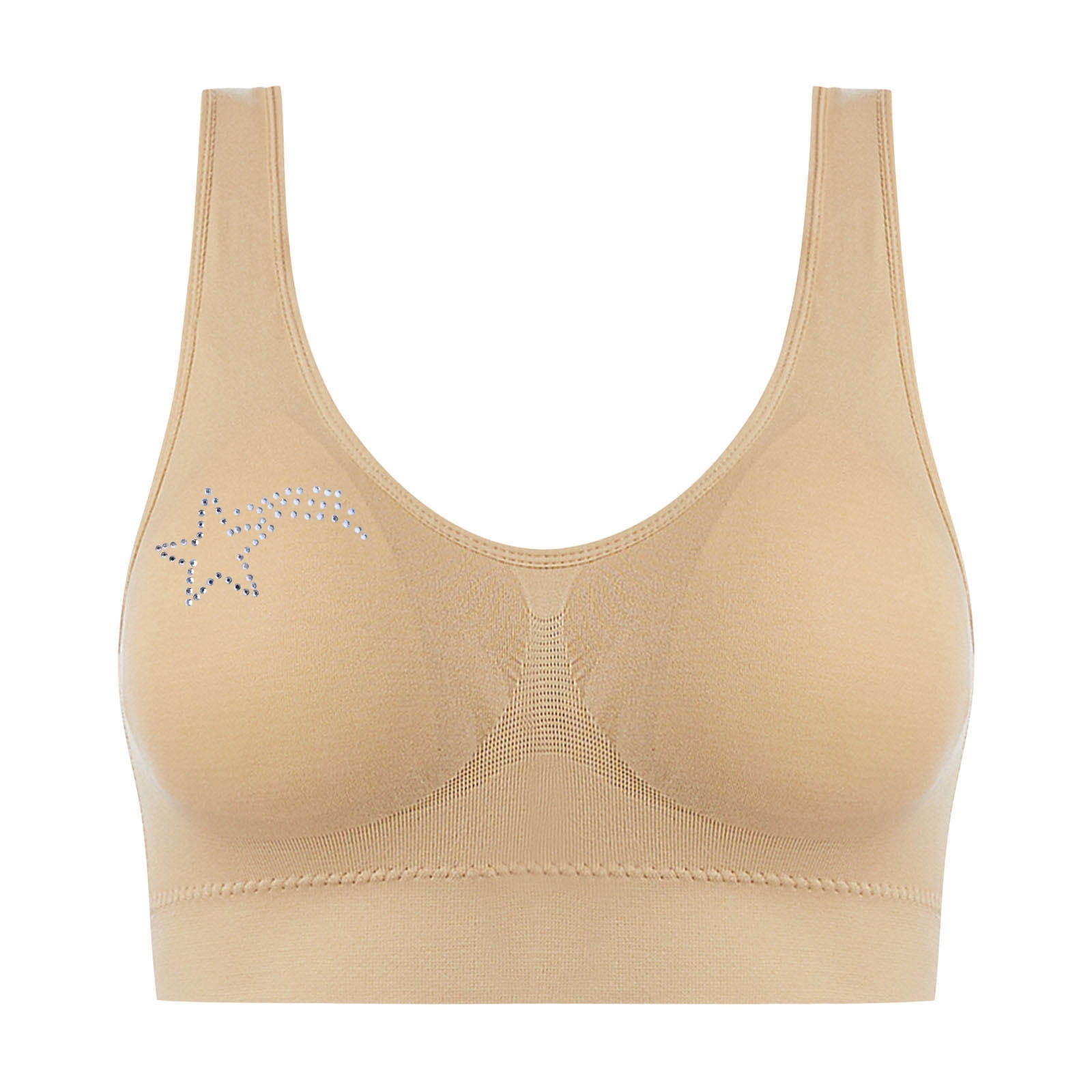 SMihono Bras for Women No Underwire Everyday T Shirt Bra Hot Rhinestone ...