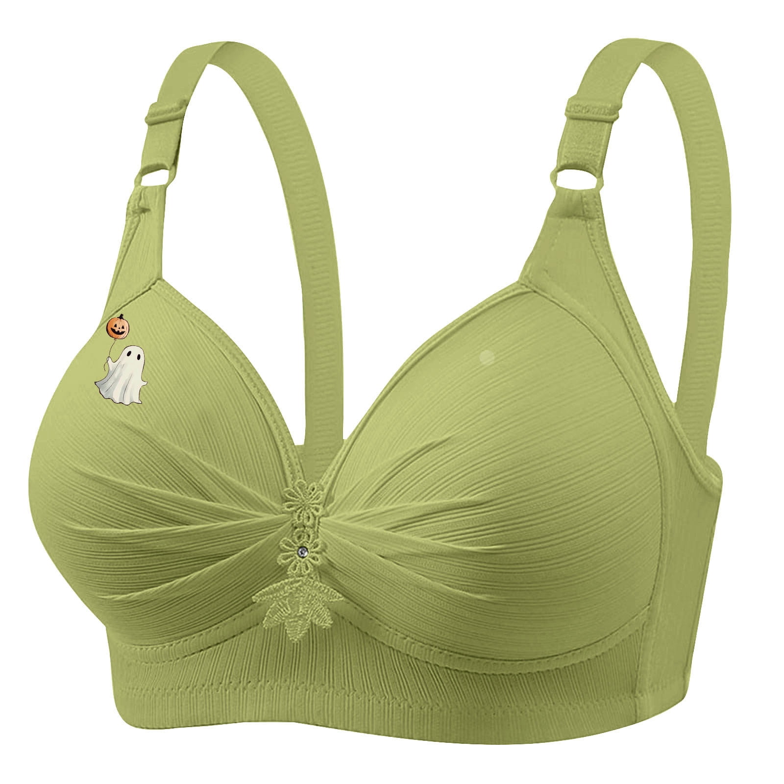 SMihono Cute Ghost Print Bra for Older Women for Sagging Breast No ...