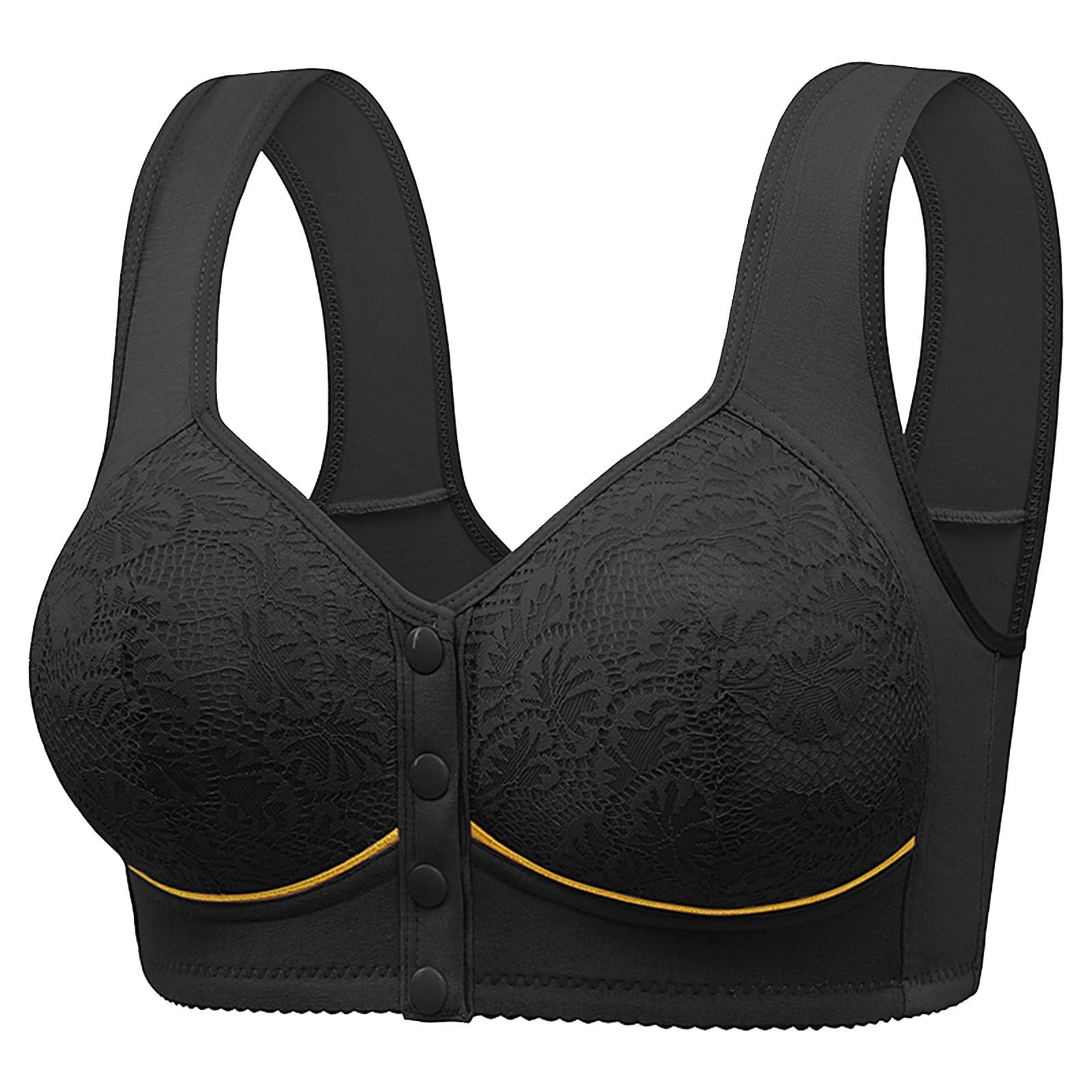 SMihono Daisy Bras for Seniors Older Women Front Closure Bras Push Up ...