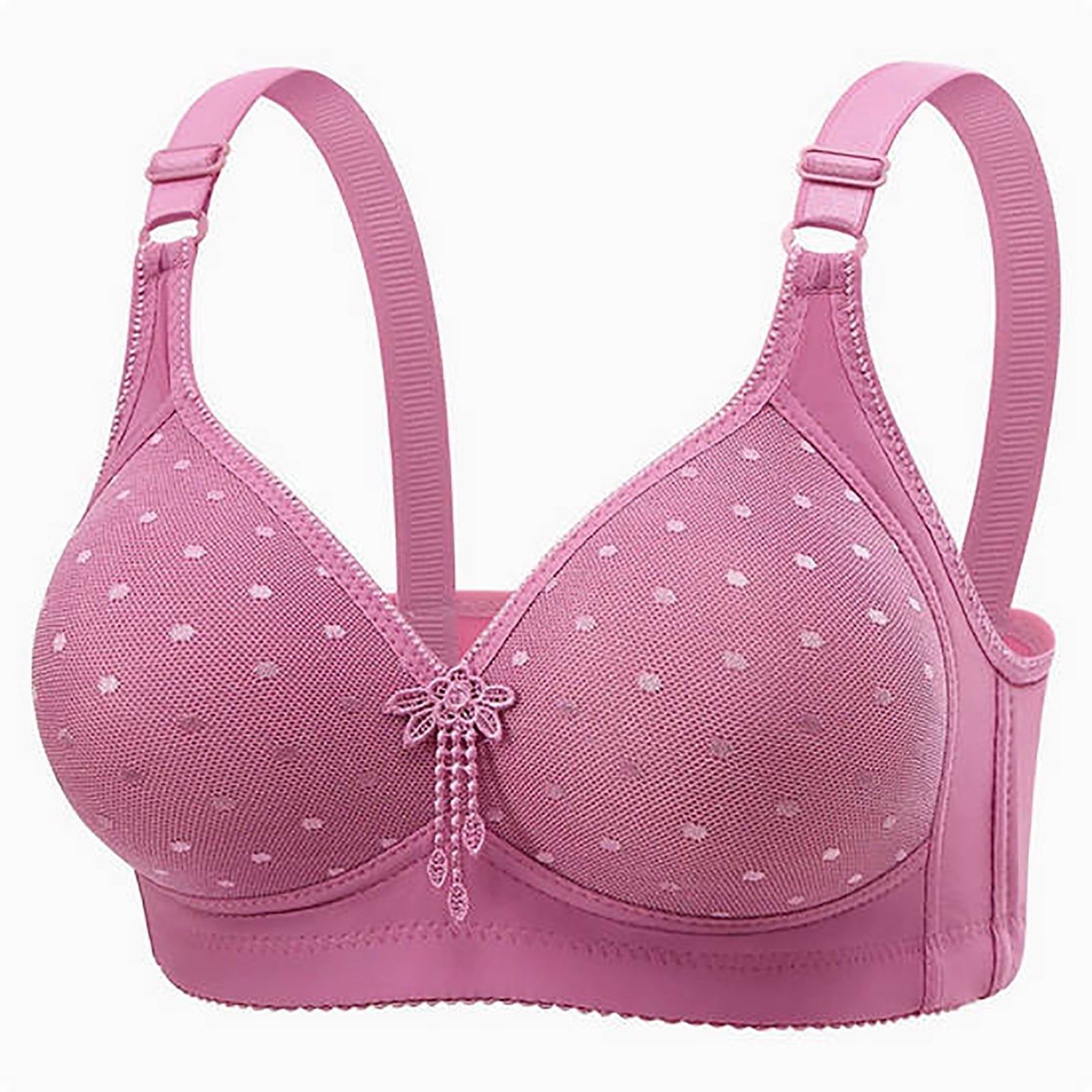 SMihono Fashion Everyday Bra for Women Wireless Push up Bras Polka Dots ...