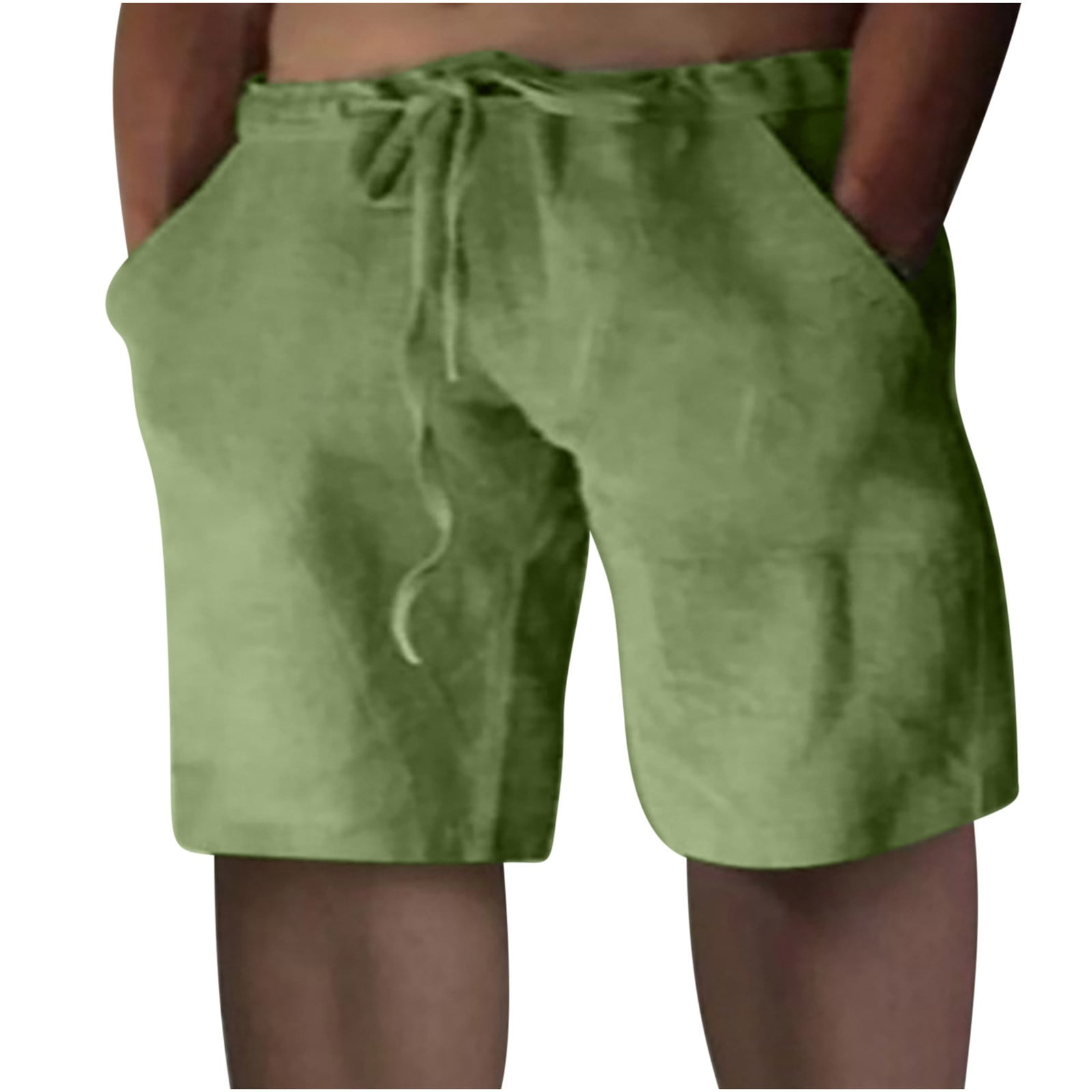 SMihono Fashion Mens Trendy Men Cotton Linen Casual Pants Buttons ...