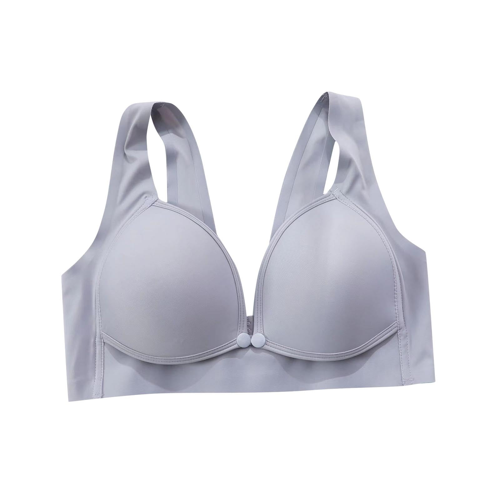 SMihono Front Button Closure Nursing Bras for Women Comfort Wireless ...
