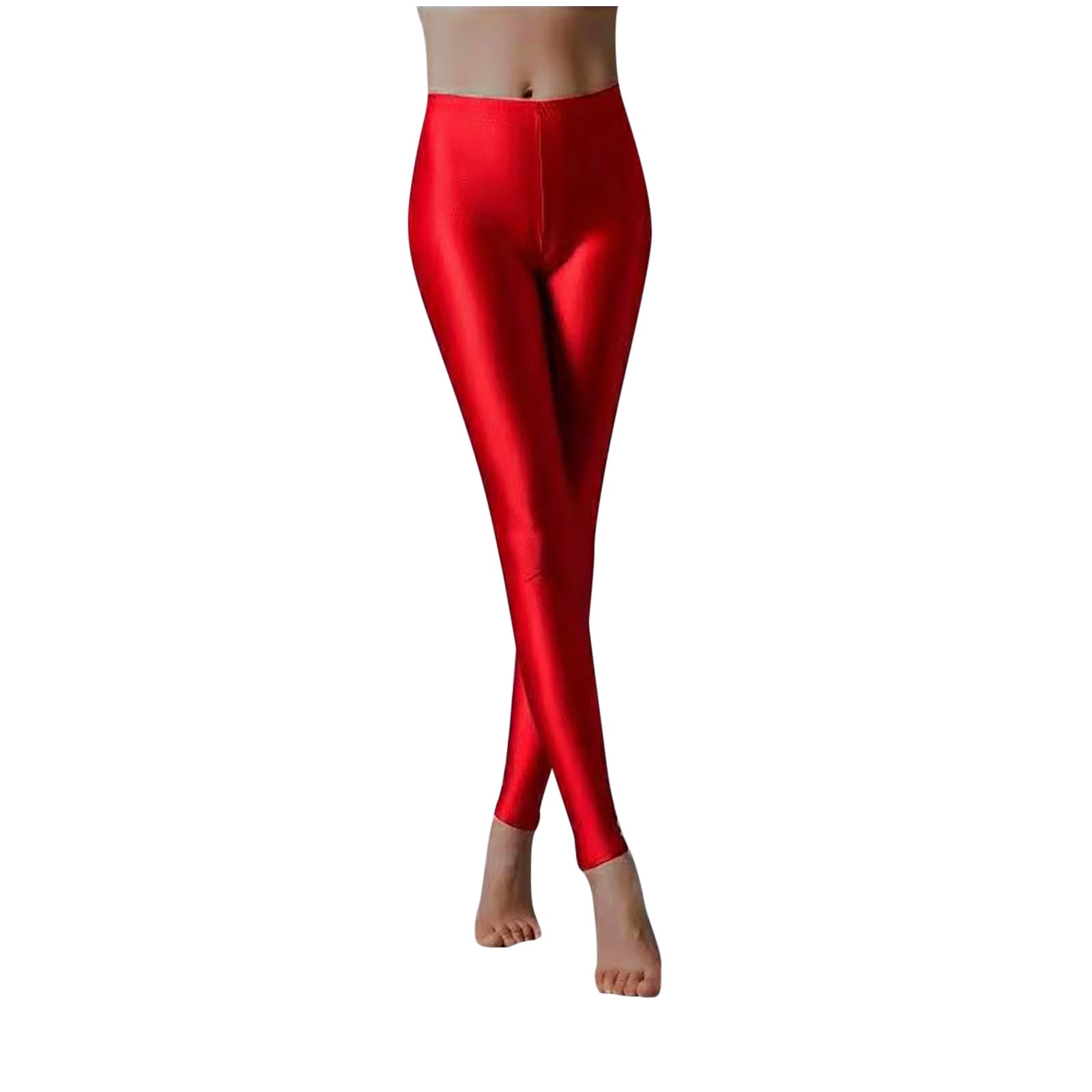 SMihono Premium Fluorescent Bright Colorful Elastic Leggings Plus Size ...