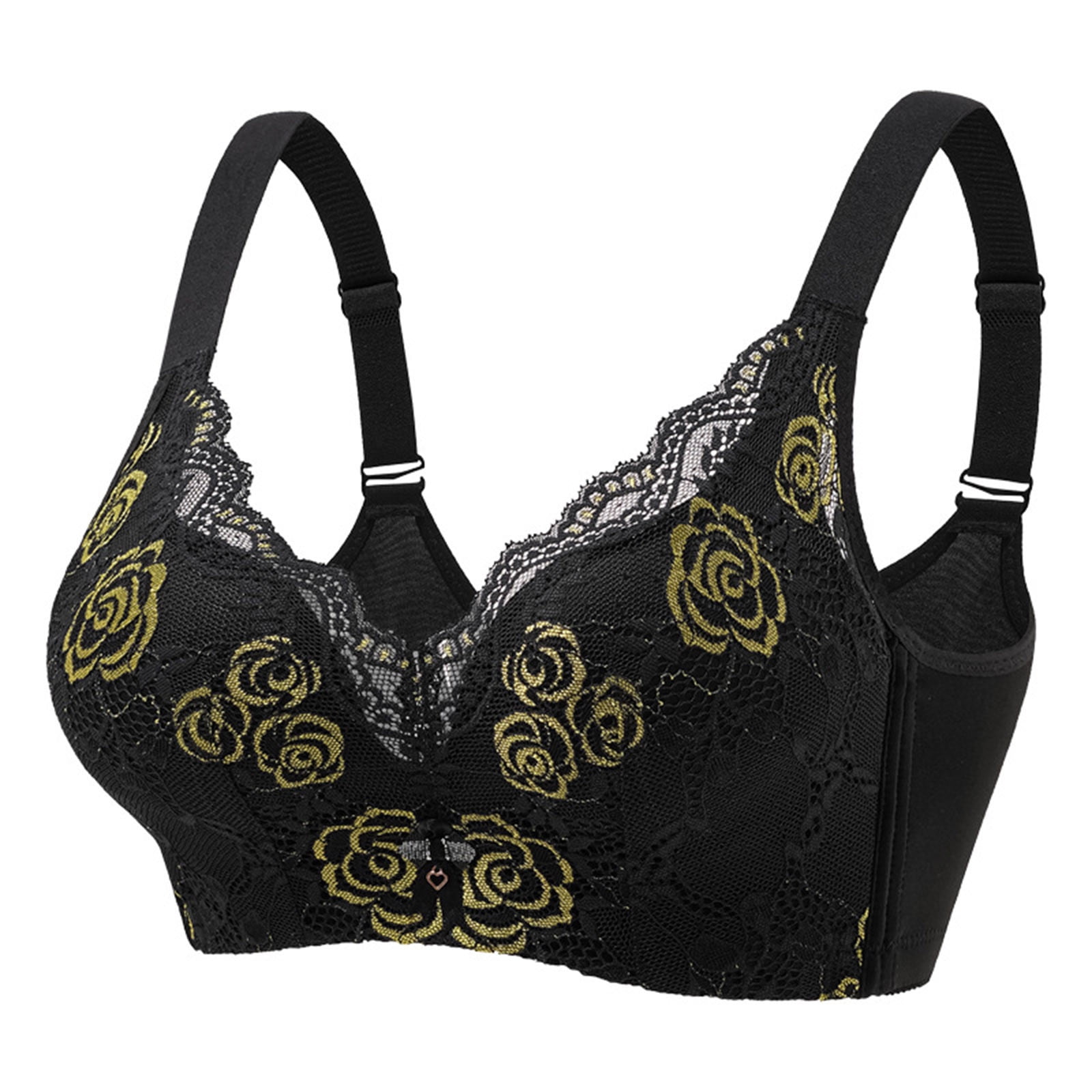 SMihono Savings No Wire Plus Size Embroidery Back Buckle Thin Style ...