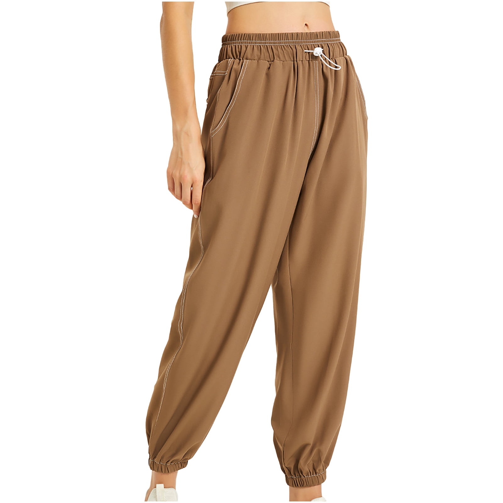 SMihono Savings Women's Drawstring High Waist Relaxed Harlan Pants Yoga ...