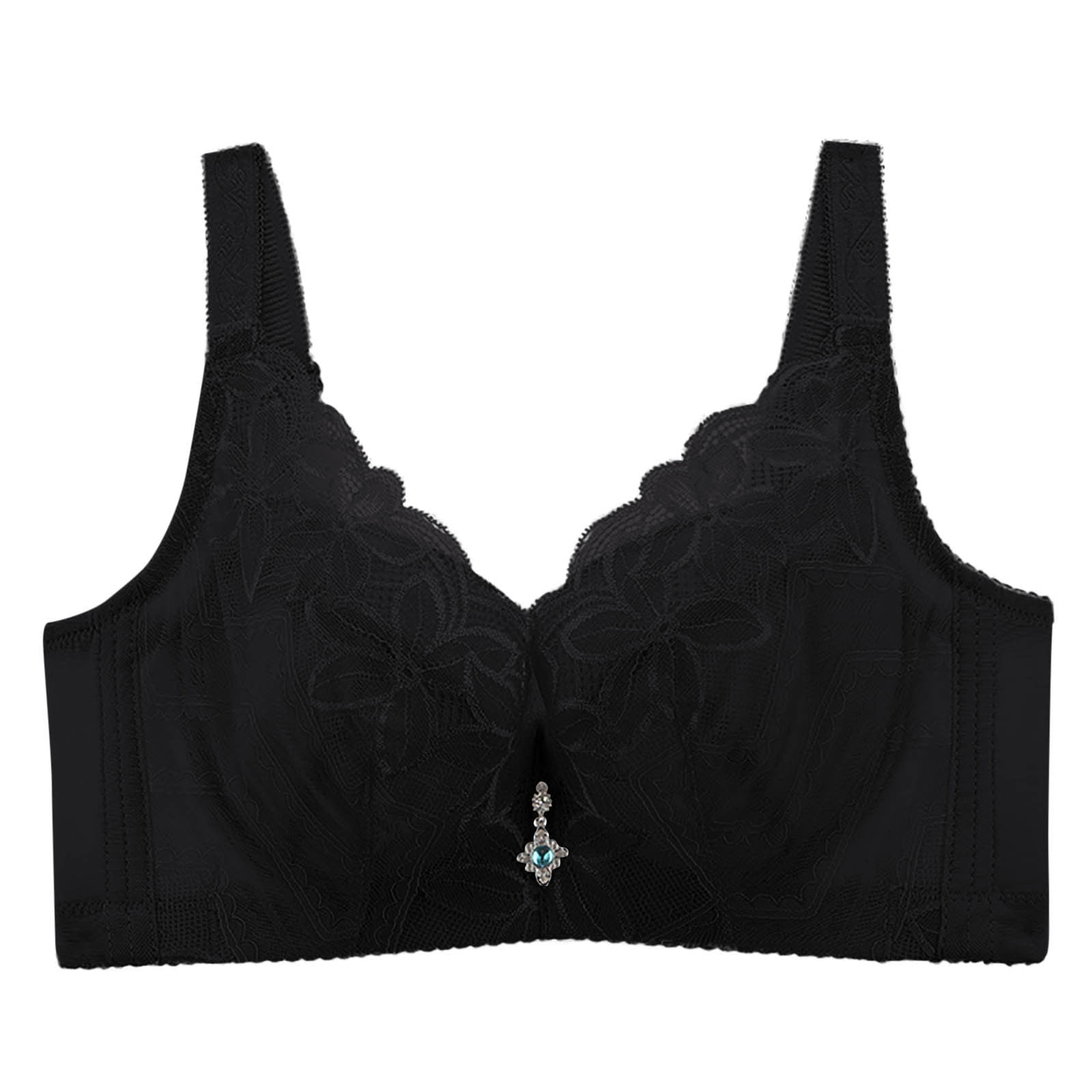 SMihono Trendy Womens Underwire Bras Supportive Push up Lace Floral ...