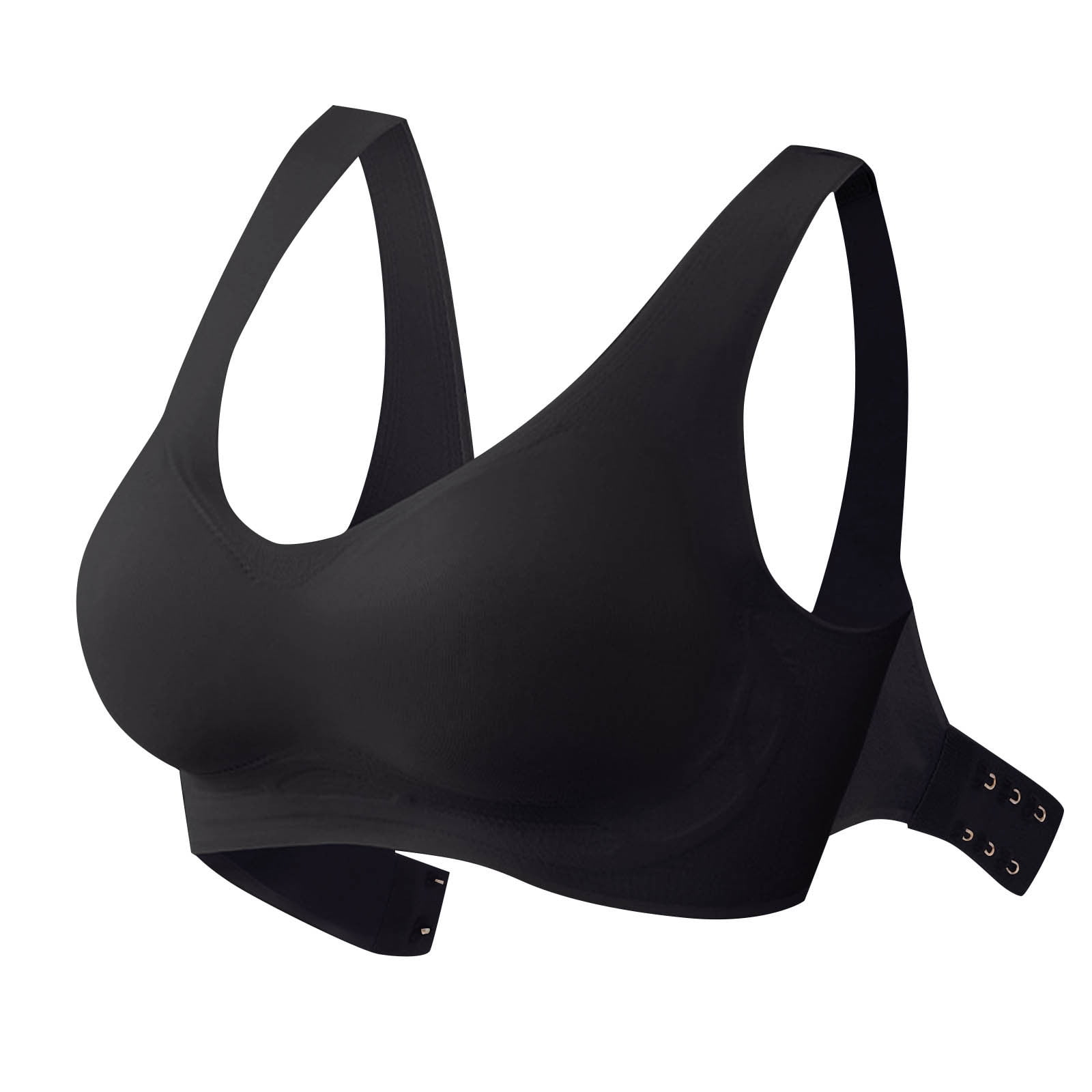 SMihono Seamless Comfy Bra for Women 2025 Thick Strappy Padded Bralette ...