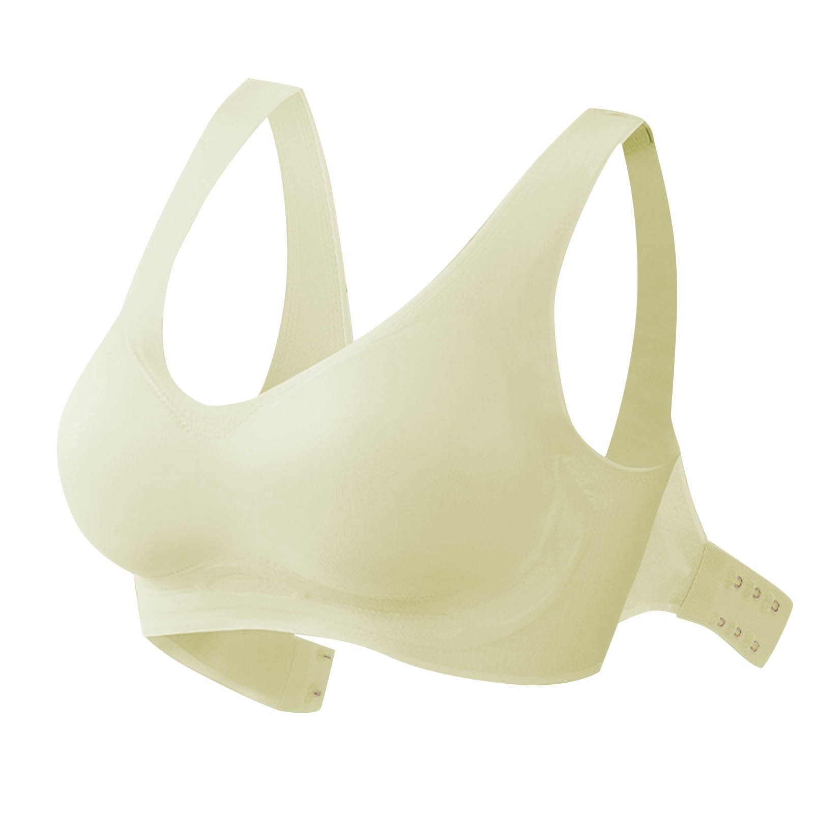 SMihono Seamless Comfy Bra for Women 2025 Thick Strappy Padded Bralette ...