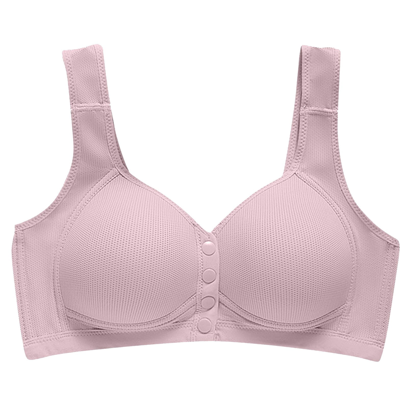 SMihono Seniors Bra No Wire Bras Front Closure Bra Seamless Support ...