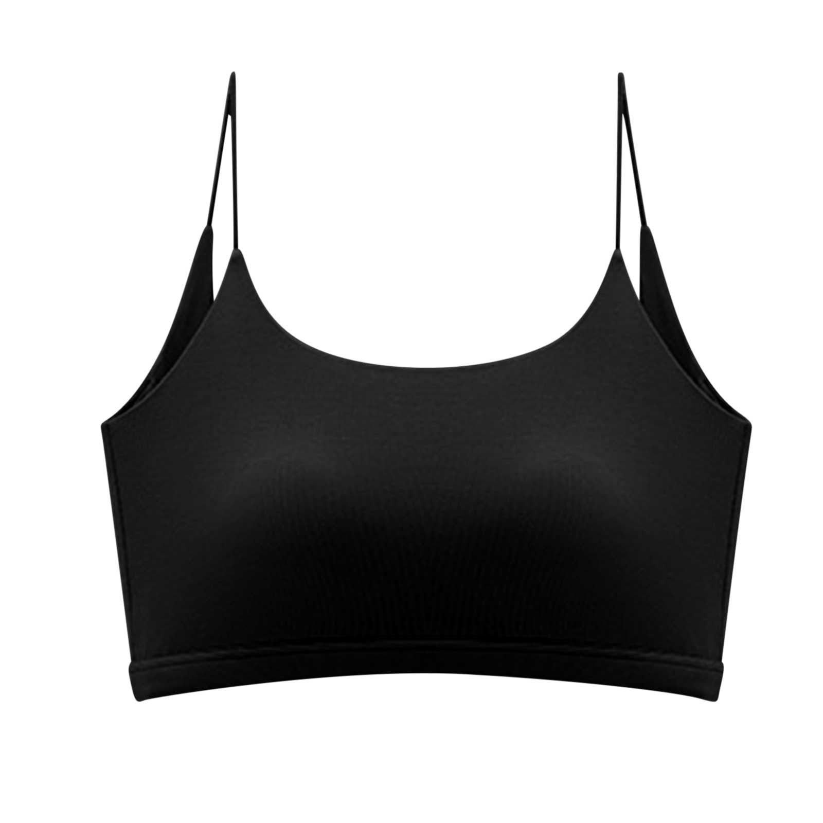 SMihono Sports Bras for Women Spaghetti Strap Stretchy Modal Padded ...