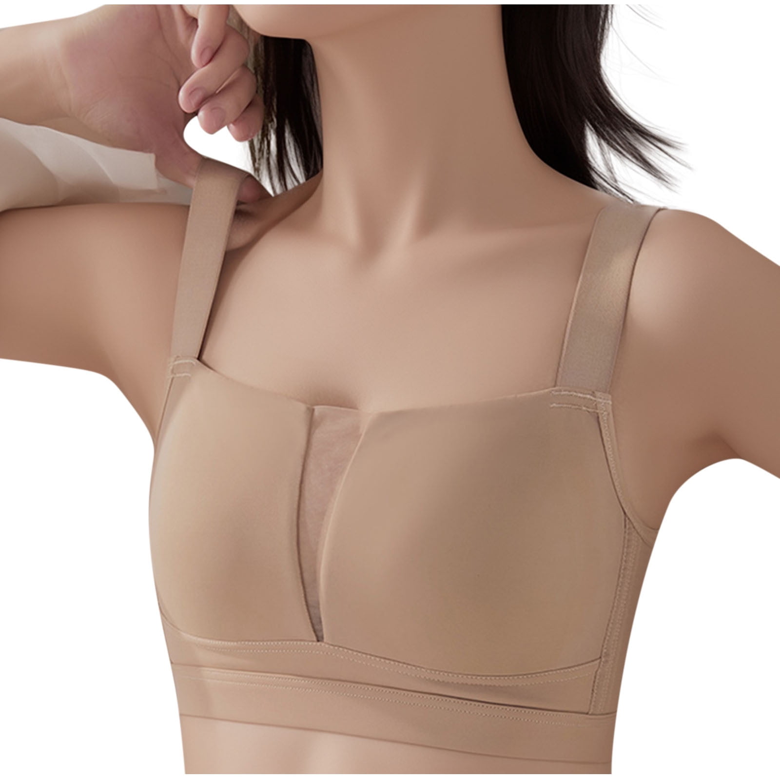 SMihono Square Neck Seamless Bralette Wireless Bra for Women No Show Push-Up Full Coverage ...