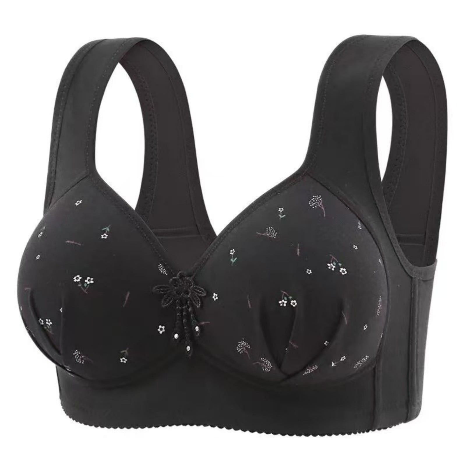 SMihono Wireless Anti Sagging Bras for Women Daisy Seamless Full ...