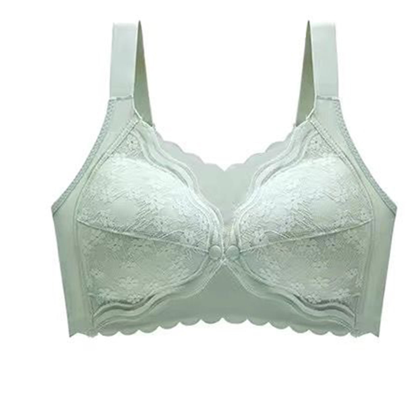SMihono Women Full Coverage Scallop Lace Nursing Bra Soft Front Snap ...