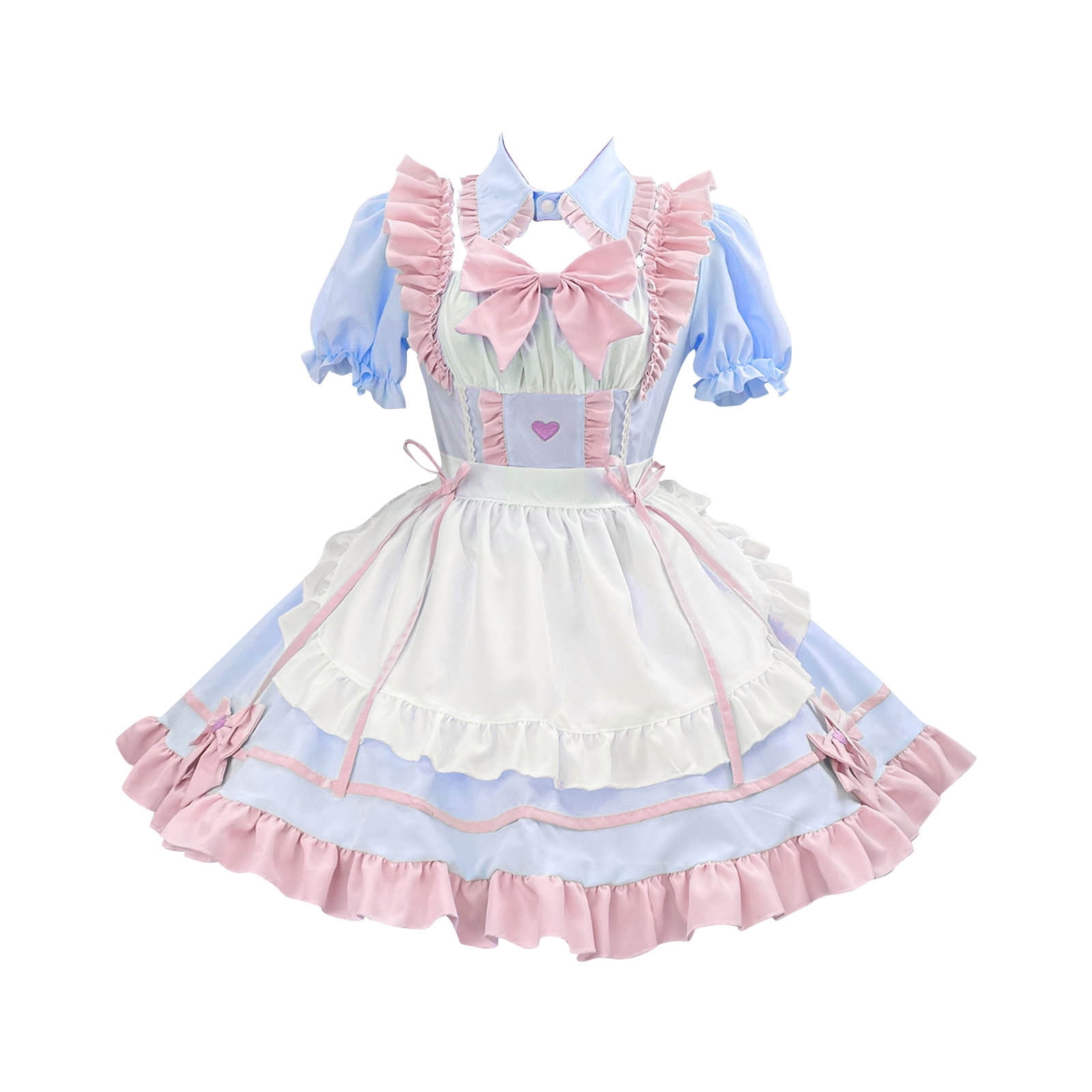 SMihono Women Plus Size Maid Outfit Dress Anime Madien Costume Cosplay ...