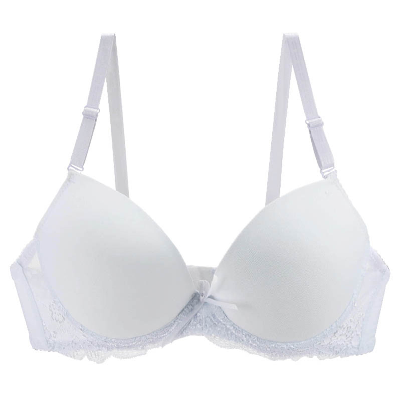 SMihono Women's Everyday Bralettes Lace Floral Trim Bras Gather No ...