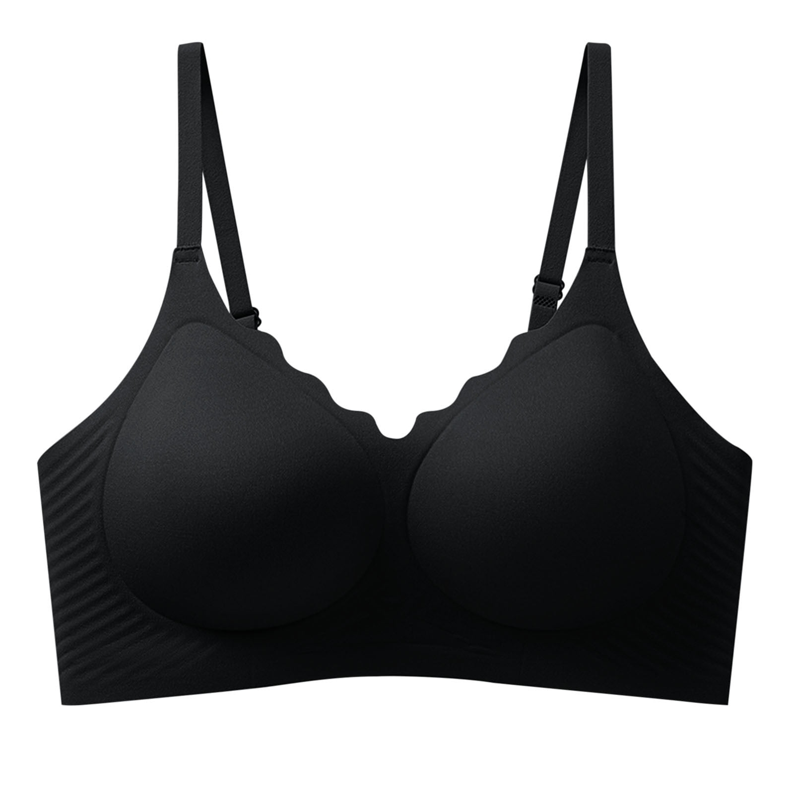 SMihono Women's Ice Silk Bras No-Wire Lifting Bra with Fixed Cup Soft ...