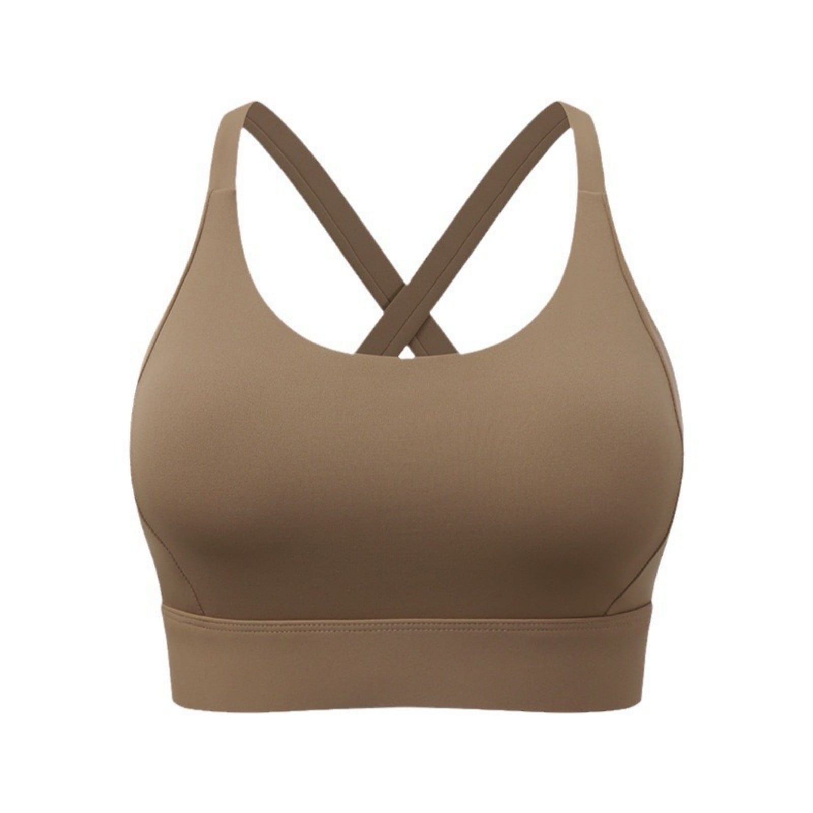 SMihono Women's Sports Bra, Longline Padded High Support Yoga Bra ...
