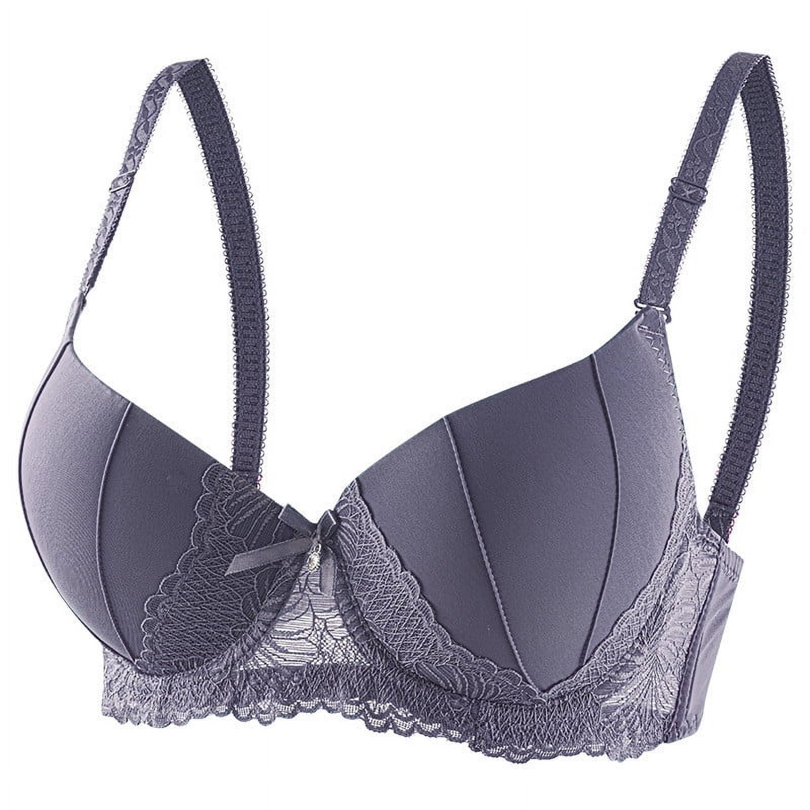 SMihono Women's Underwire Demi Bra with Push-up Cups Padded T Shirt Bras for Women Push Up ...