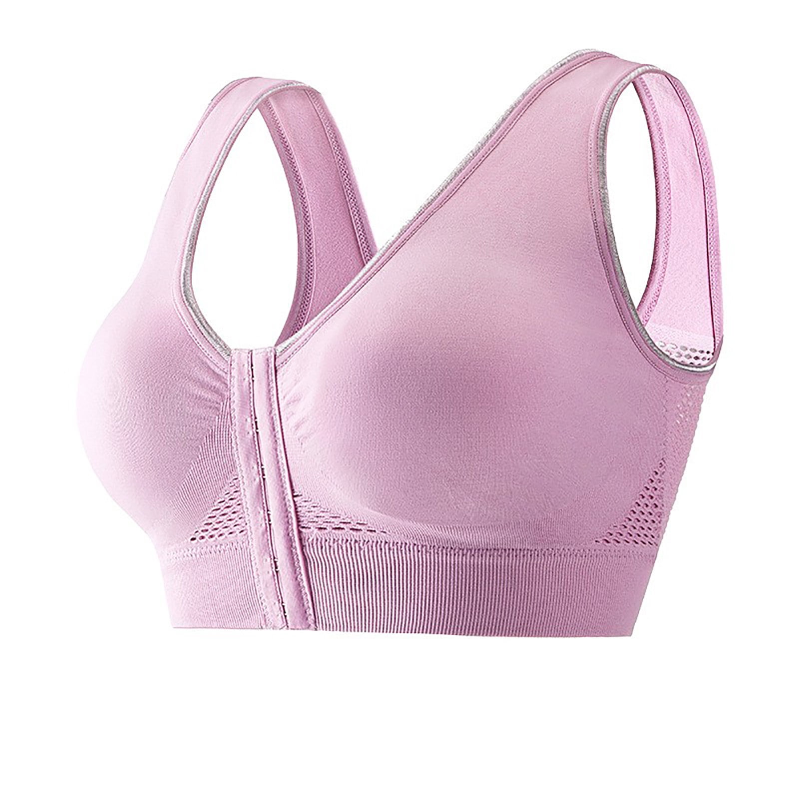 SMihono Women's Wireless Front Clasp Push Up Bras Seamless Lifting Bra ...