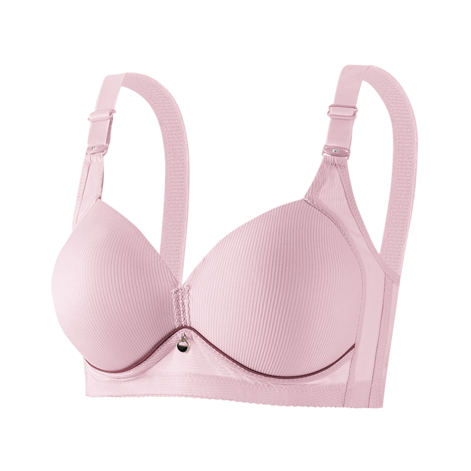 SMihono Womens Bra no Underwire Sports Push Up Bras Front Snaps Seniors ...