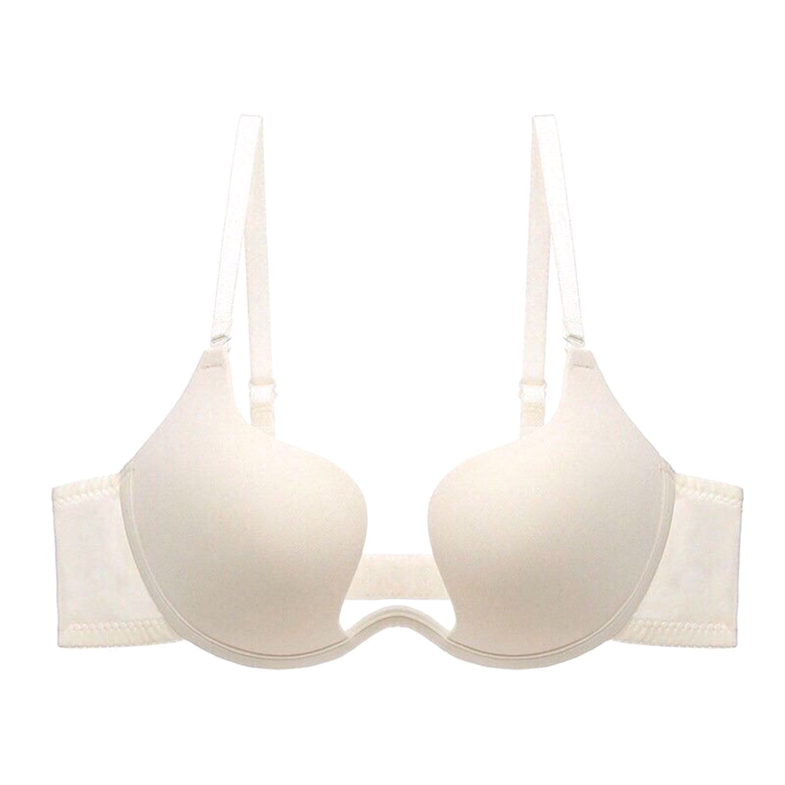 SMihono Womens Deep Plunge Bra Convertible Low Back Invisible Bralette ...