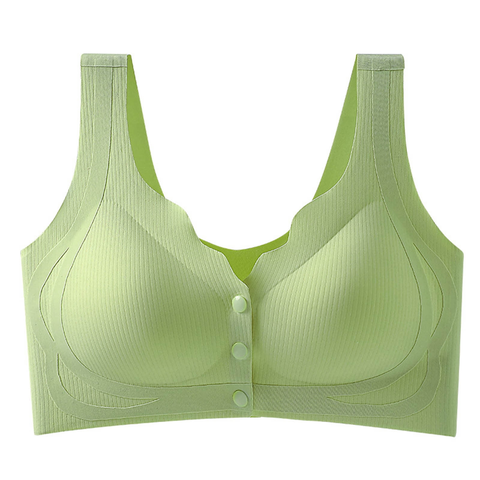 SMihono Womens Wireless Push Up Bra Front Closure Comfort Seamless ...