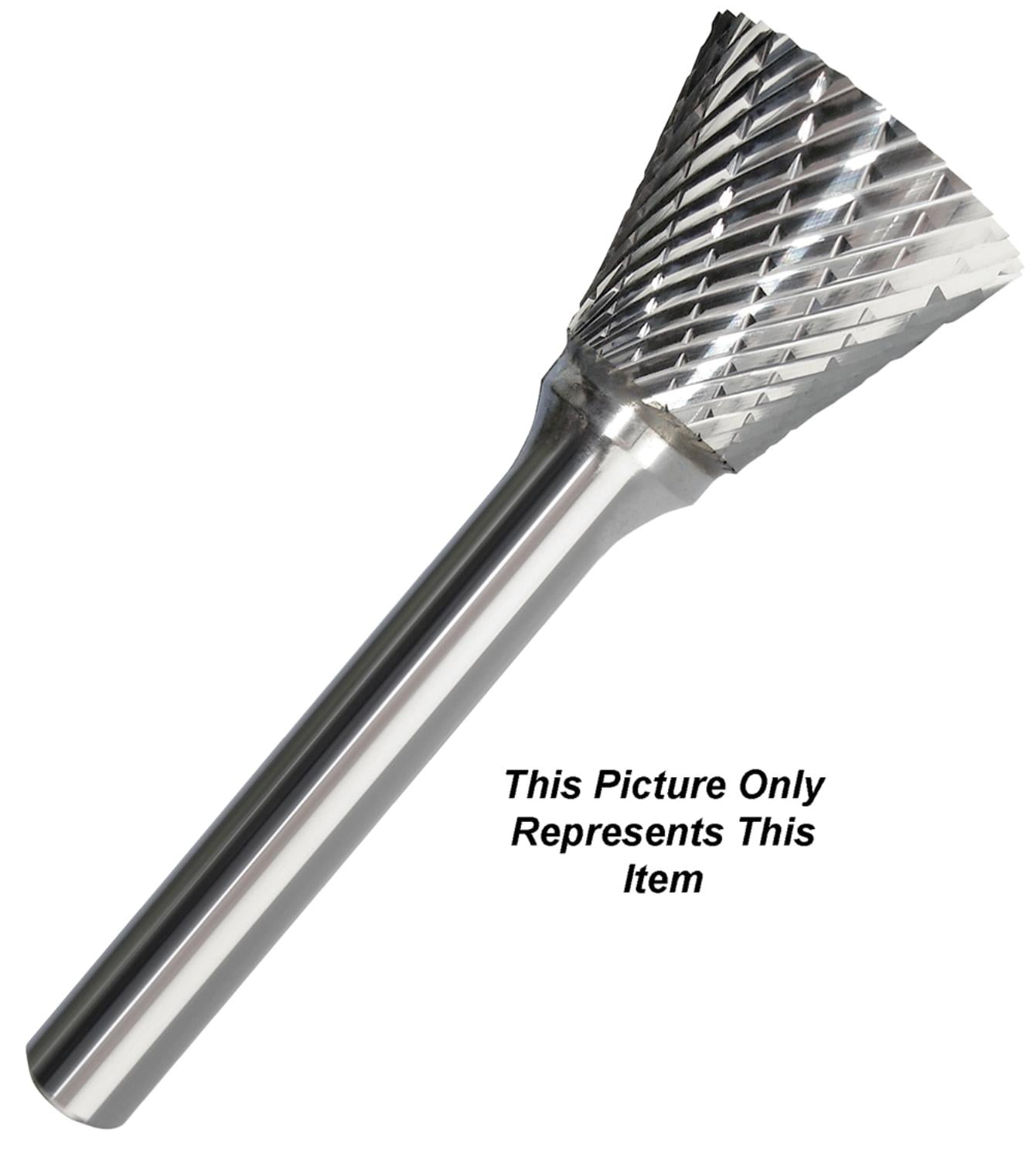 SN-6 Inverted Cone 18° Inc 5/8" Diameter Carbide Burr Double Cut ...